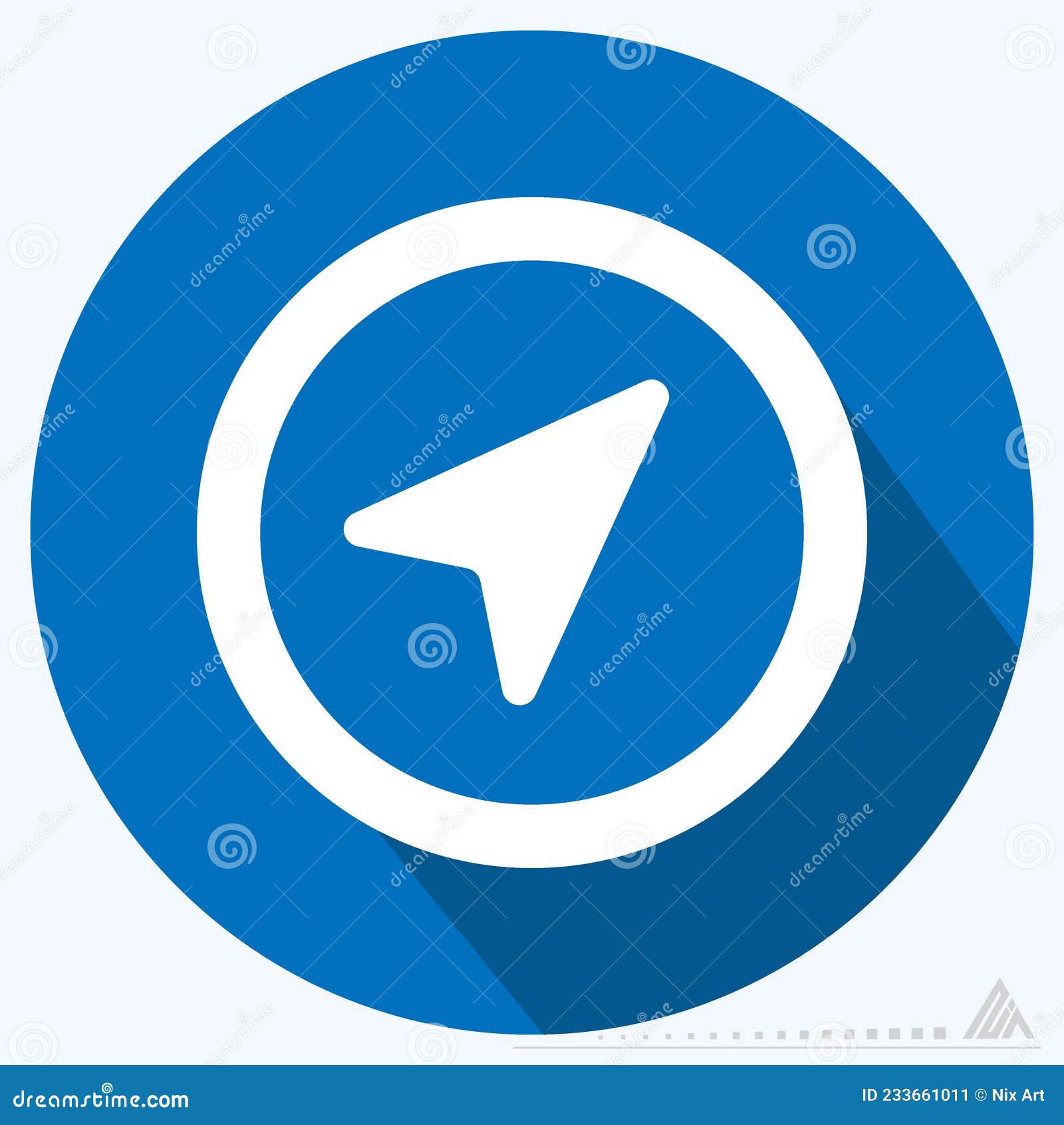 Icon Compass - Long Shadow Style Stock Vector - Illustration of arrow ...