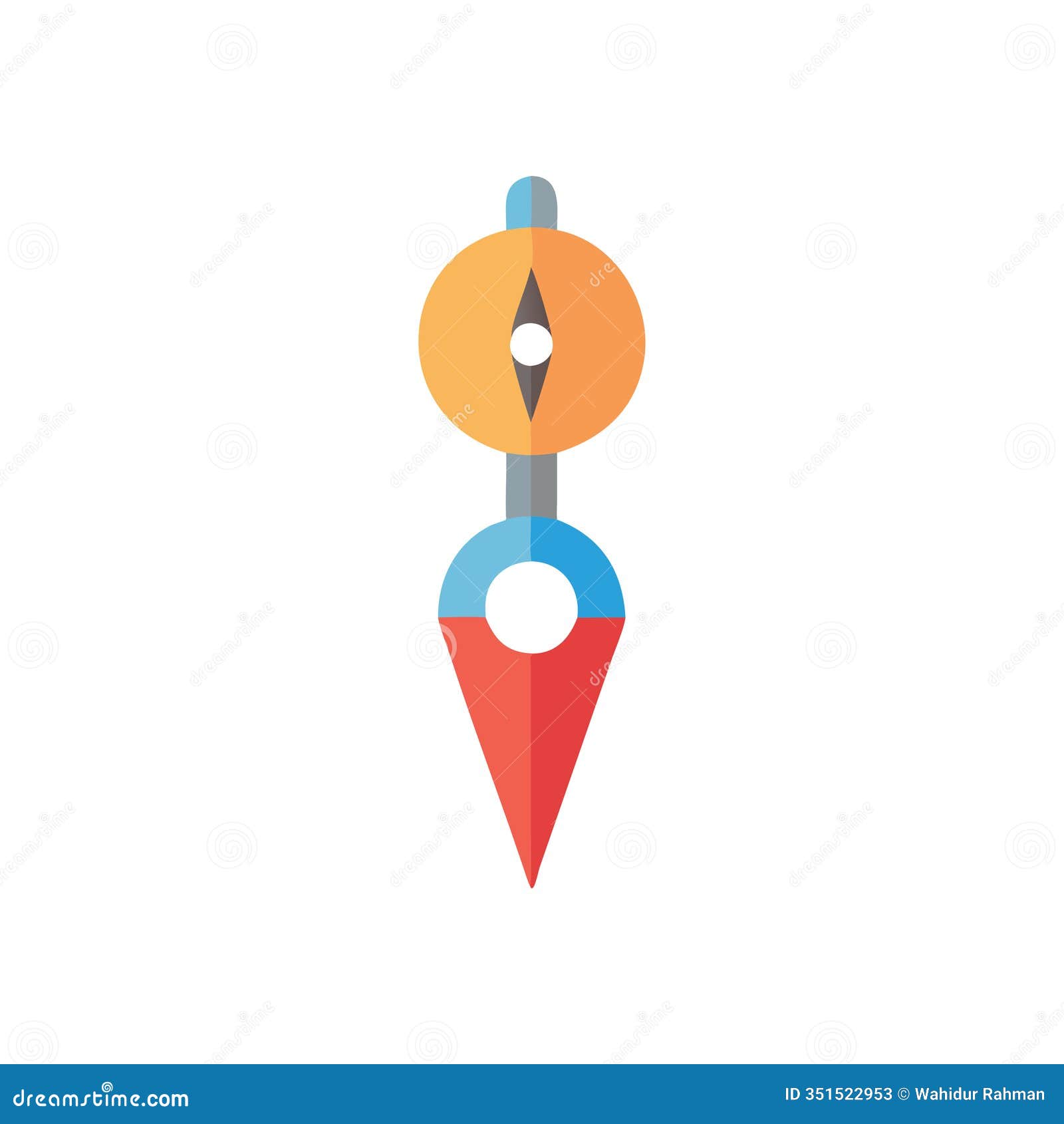 Compass Needle Icon for Navigation Stock Illustration - Illustration of ...