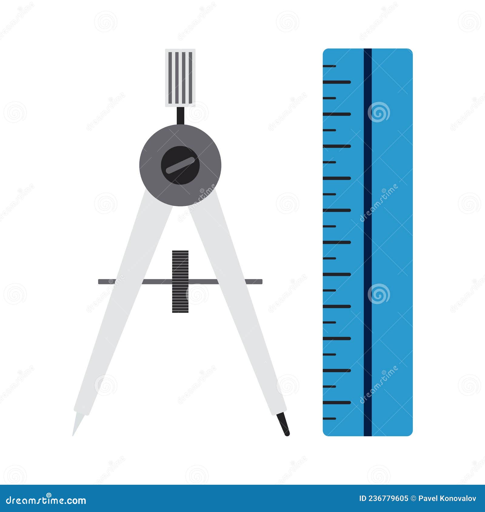 Icon of Compasses and Scale Stock Vector - Illustration of cateducation ...