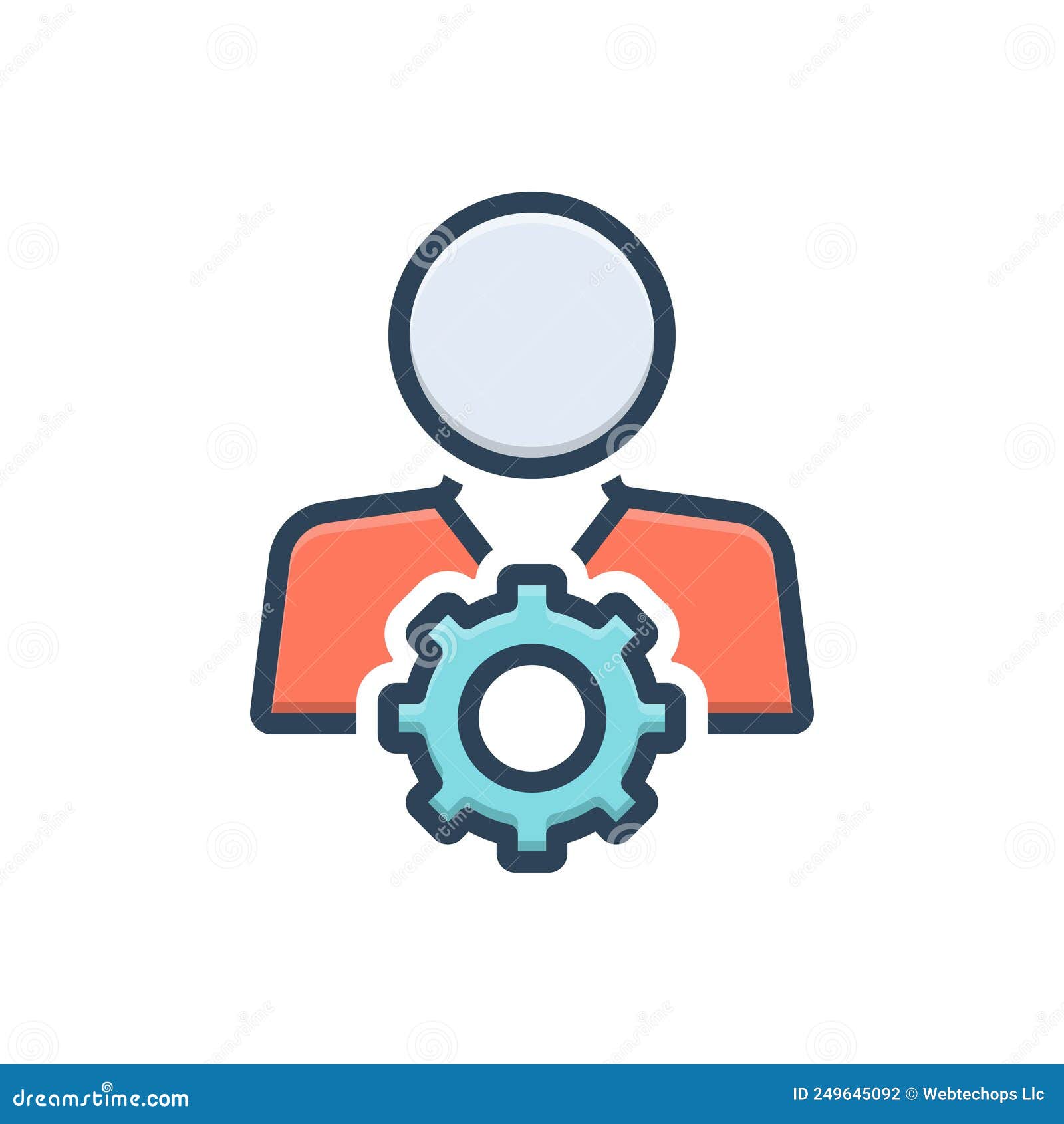 Color Illustration Icon for Competent, Capable and Adequate Stock ...