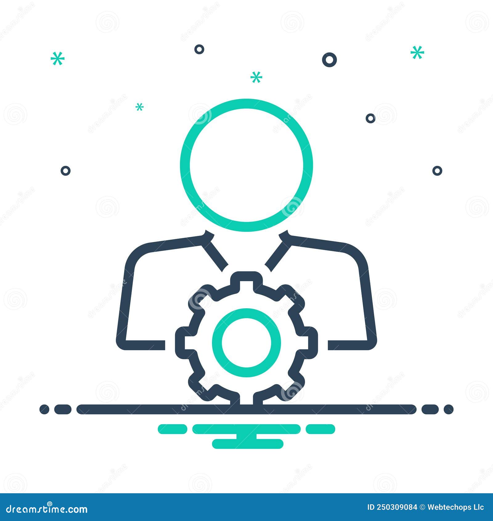 Mix Icon for Competent, Capable and Adequate Stock Illustration ...
