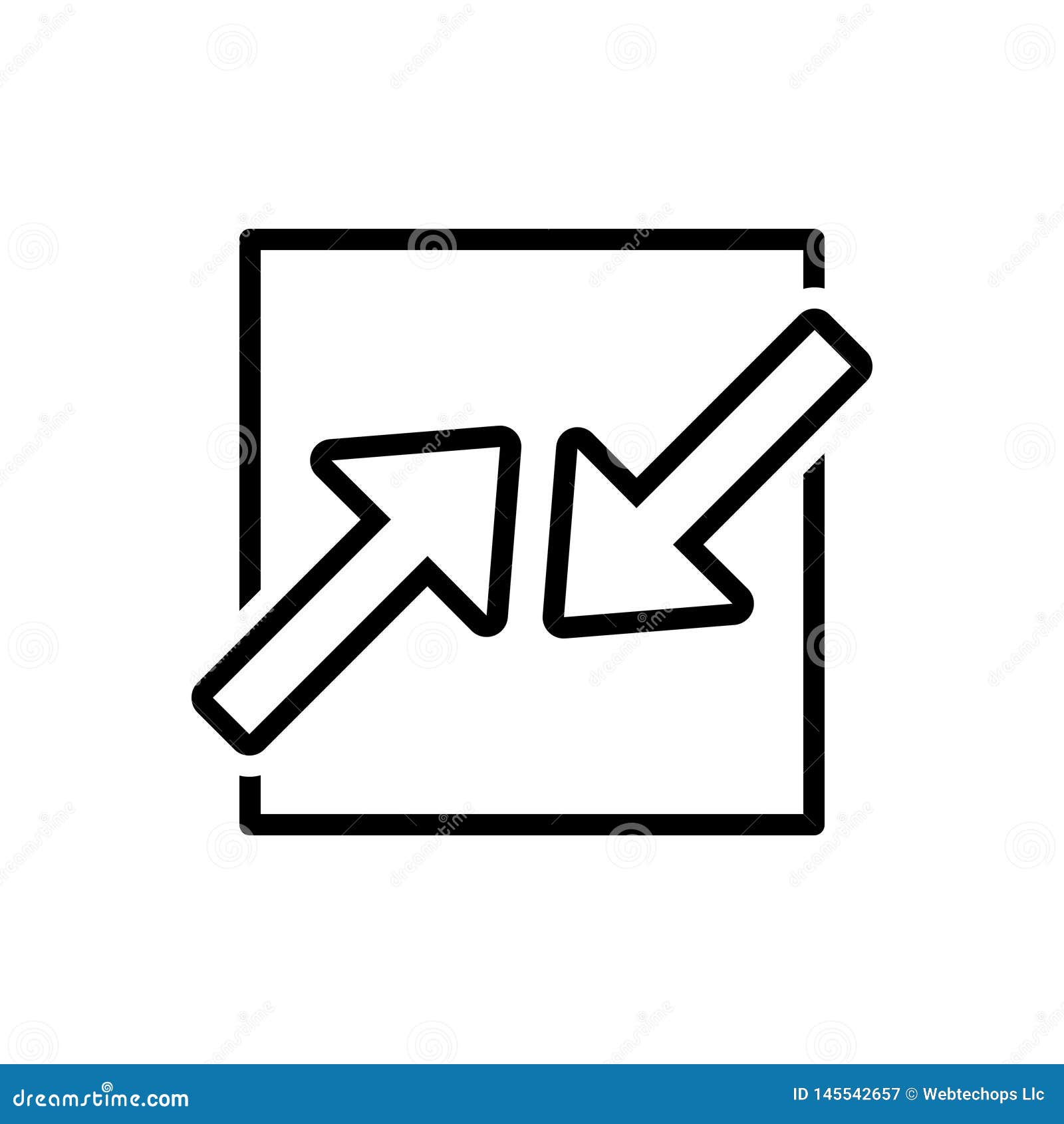 Black Line Icon for Competing Interests, Conflict and Sideways Stock ...