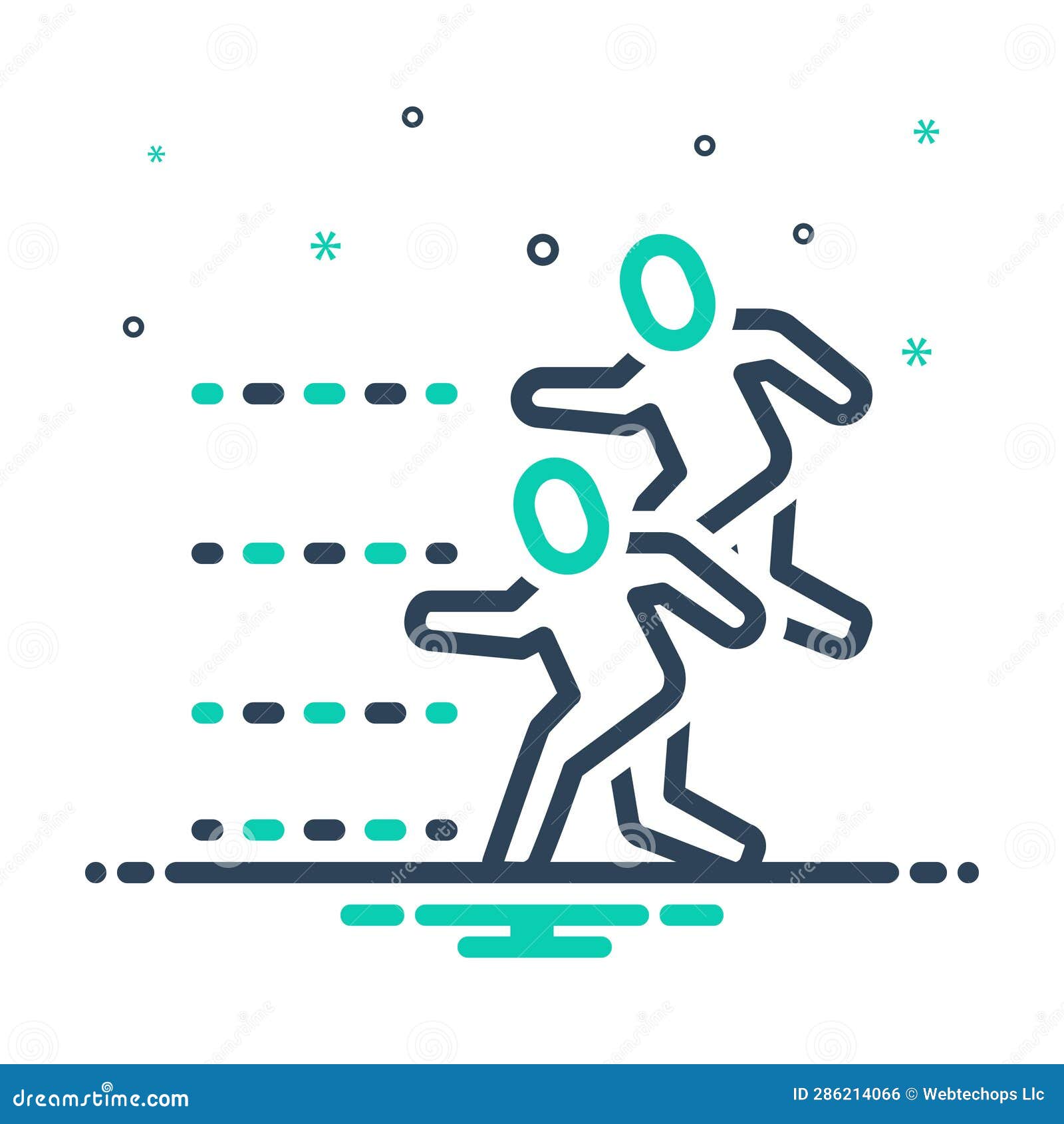 Mix Icon for Competing, Running and Race Stock Illustration ...