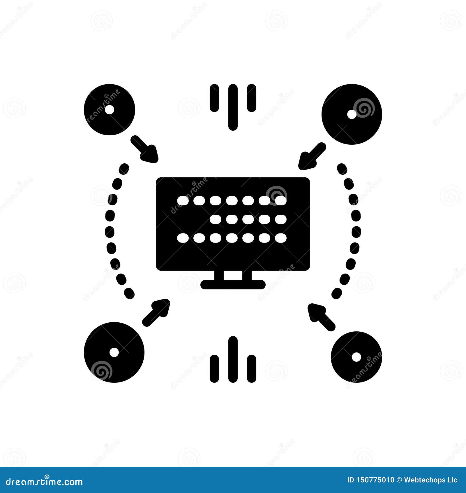 Black Solid Icon for Compiling, Anthology and Collection Stock Vector ...