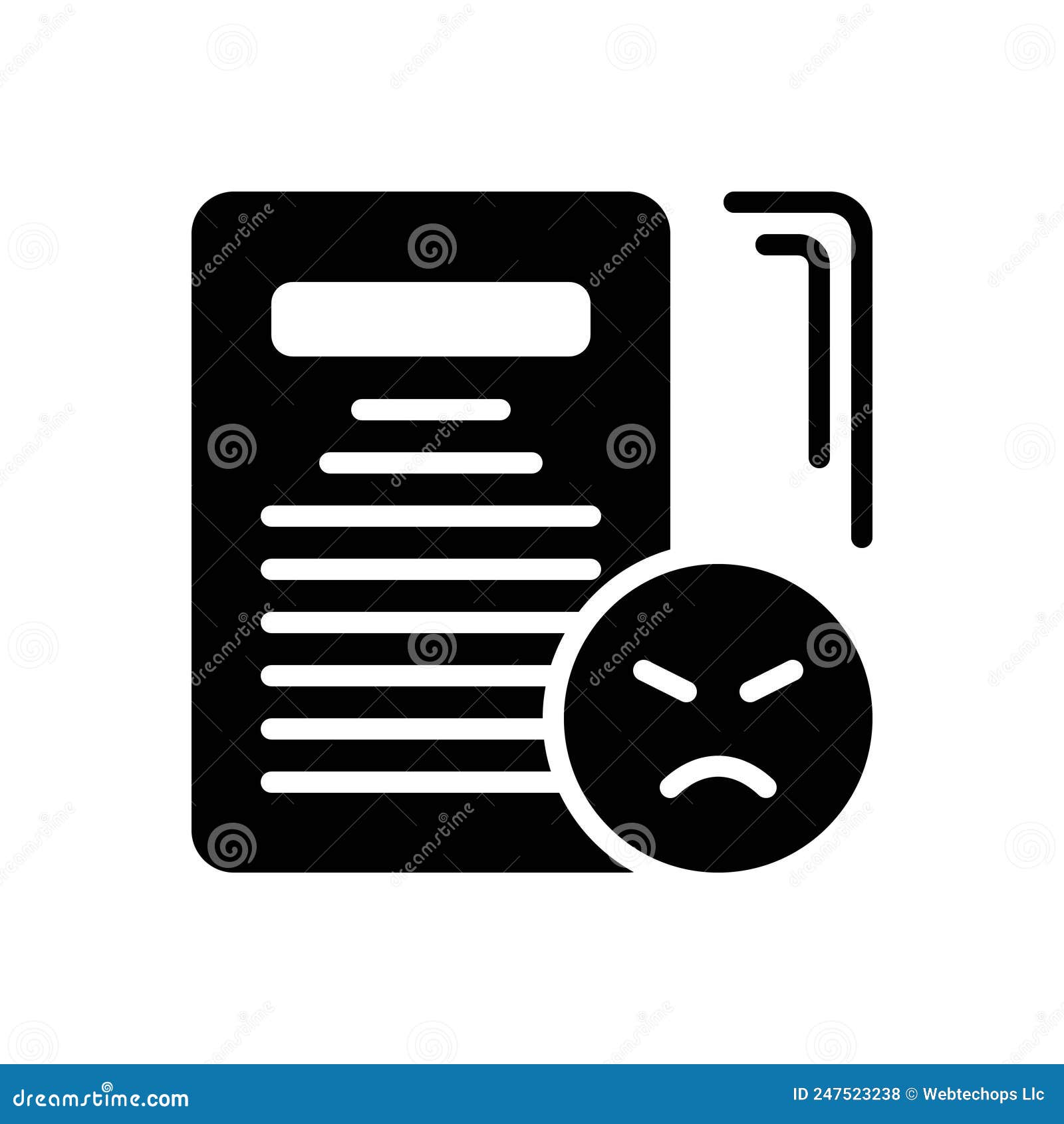Black Solid Icon for Complaint, Grievance a Nd Jeremiad Stock Vector ...