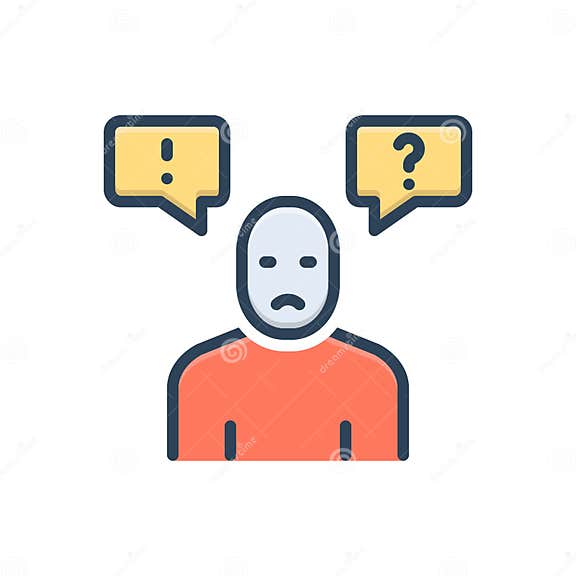 Color Illustration Icon for Complaint, Grievance and Accusation Stock ...