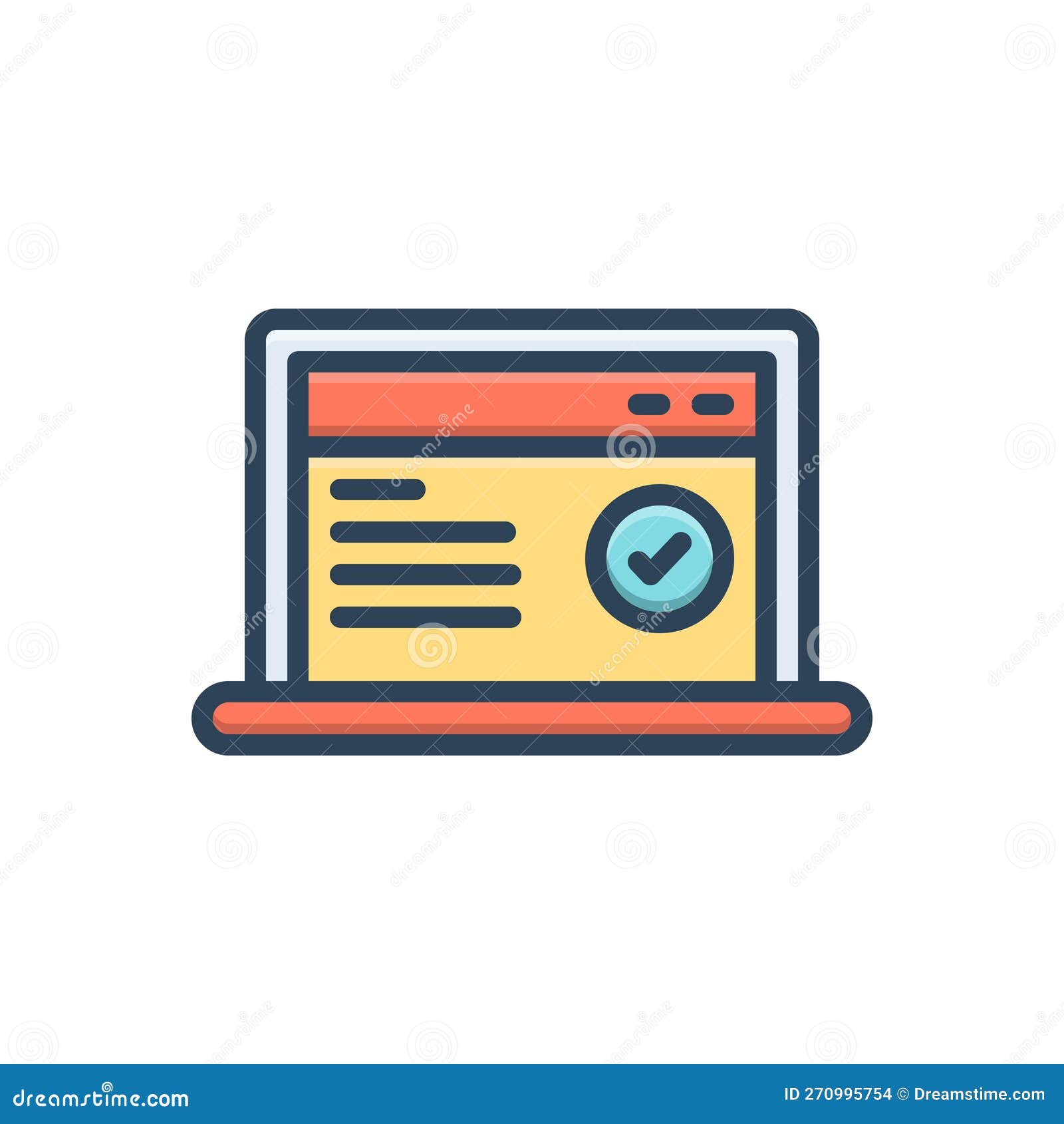 Color Illustration Icon for Completing, Corresponding and Overall Stock ...