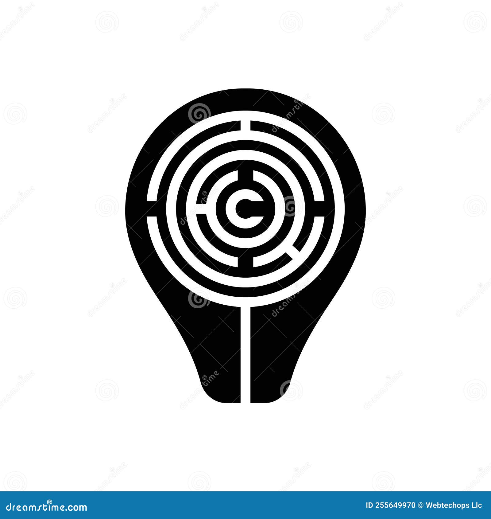 Black Solid Icon for Complex, Complicate and Difficult Stock Vector ...