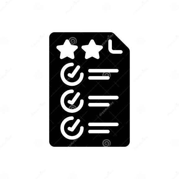 Black Solid Icon for Compliance, Adherence and List Stock Illustration ...