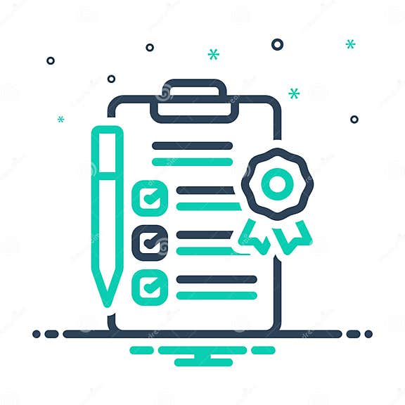 Mix Icon for Compliance, Adherence and Regulation Stock Vector ...