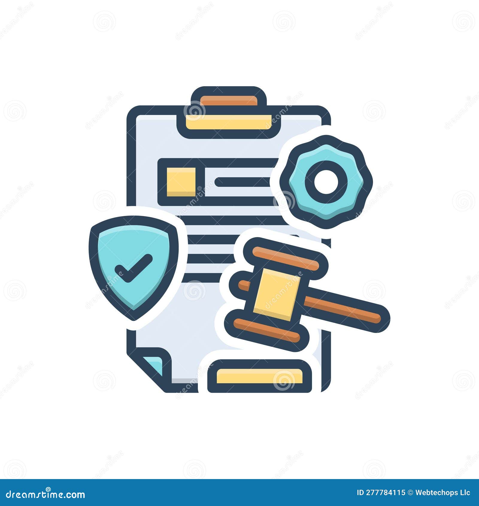 Color Illustration Icon for Compliant, Procedure and Management Stock ...