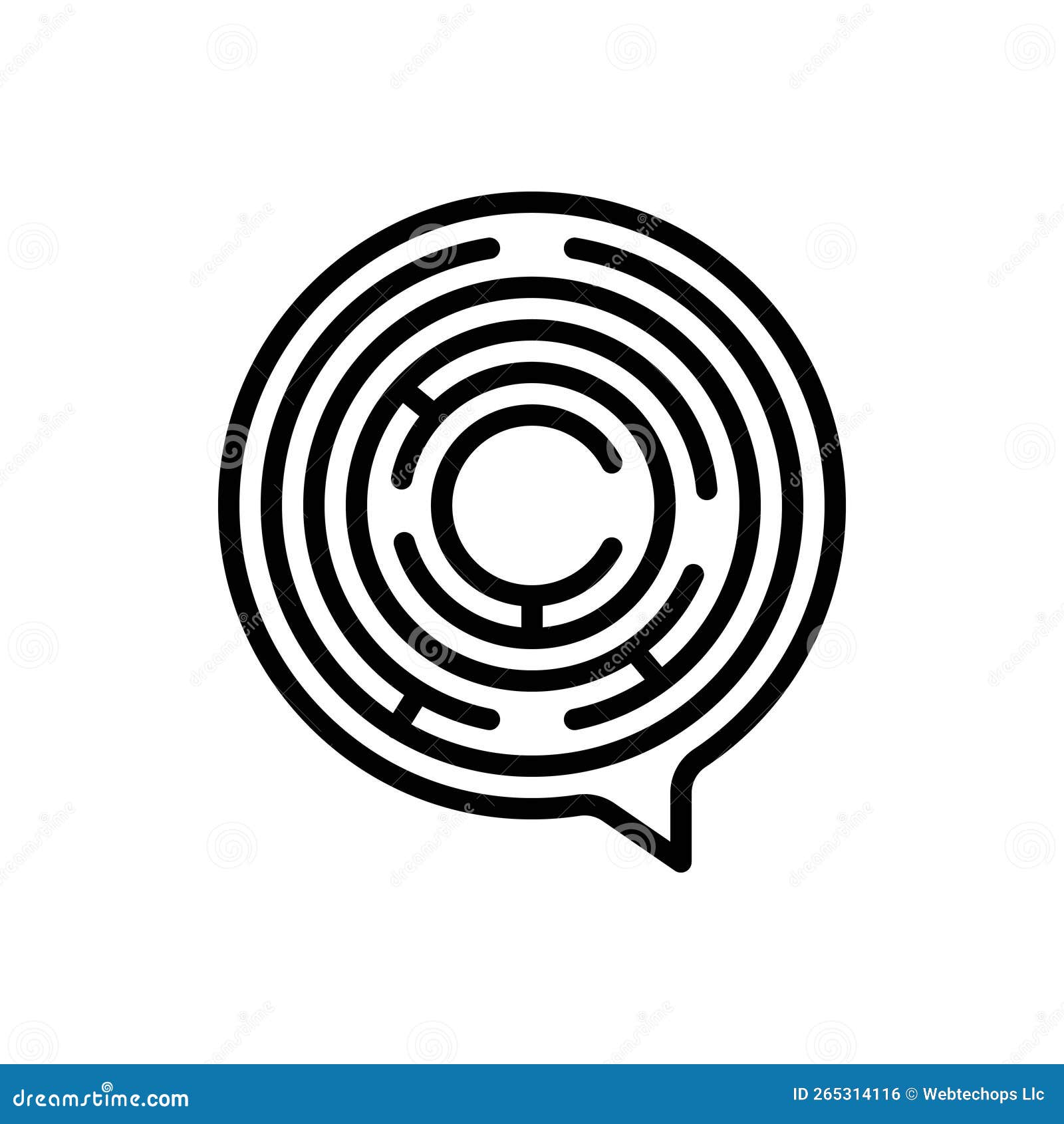 Black Line Icon for Complications, Challenge and Maze Stock Vector ...