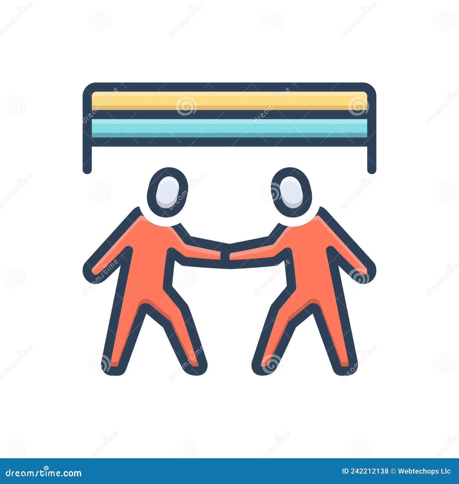 Color Illustration Icon for Compromise, Agreement and Deal Stock Vector ...