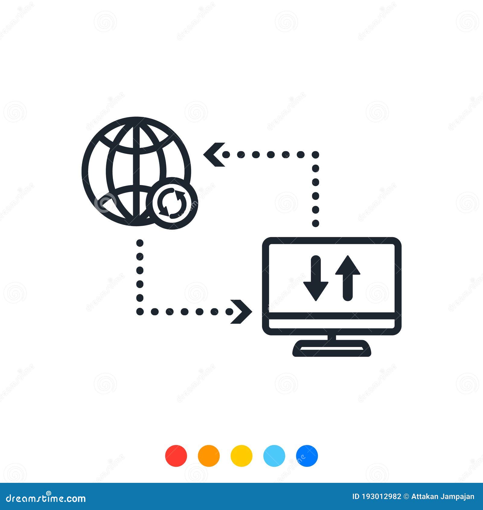 Computer Connected Each Other. 3d Redner Stock Photography ...