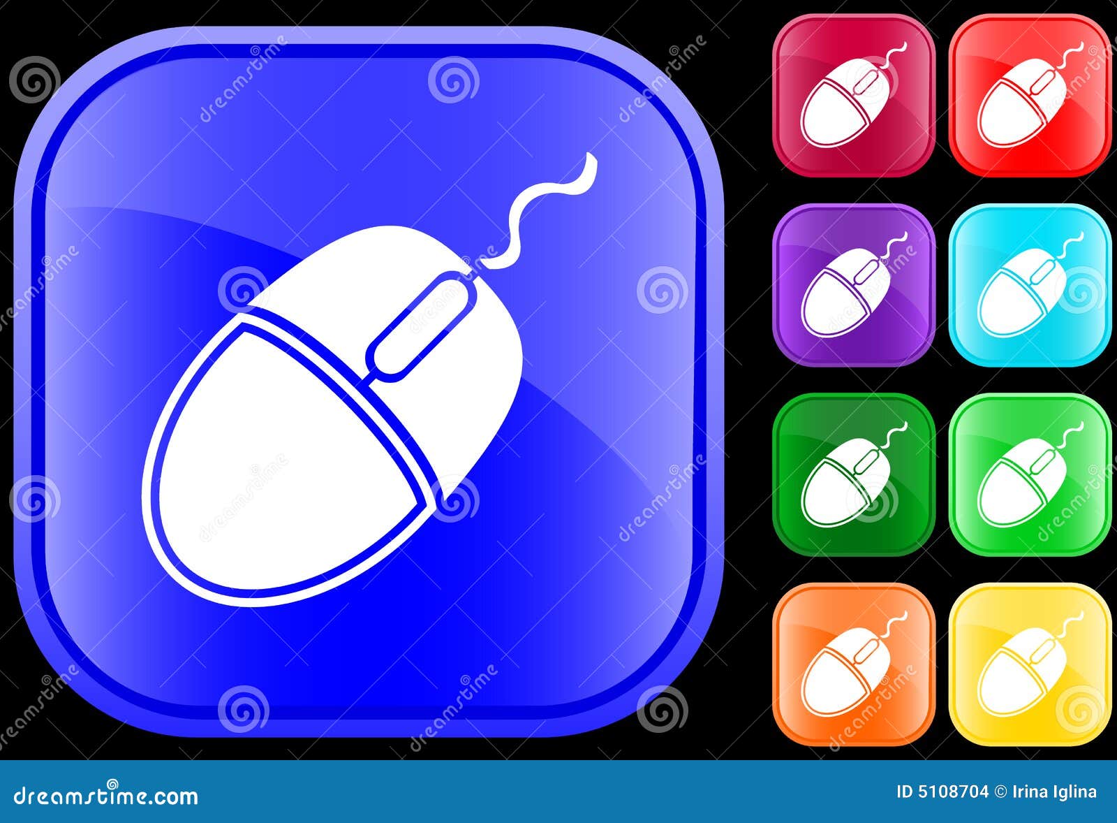 Icon of computer mouse stock vector. Illustration of equipment - 5108704