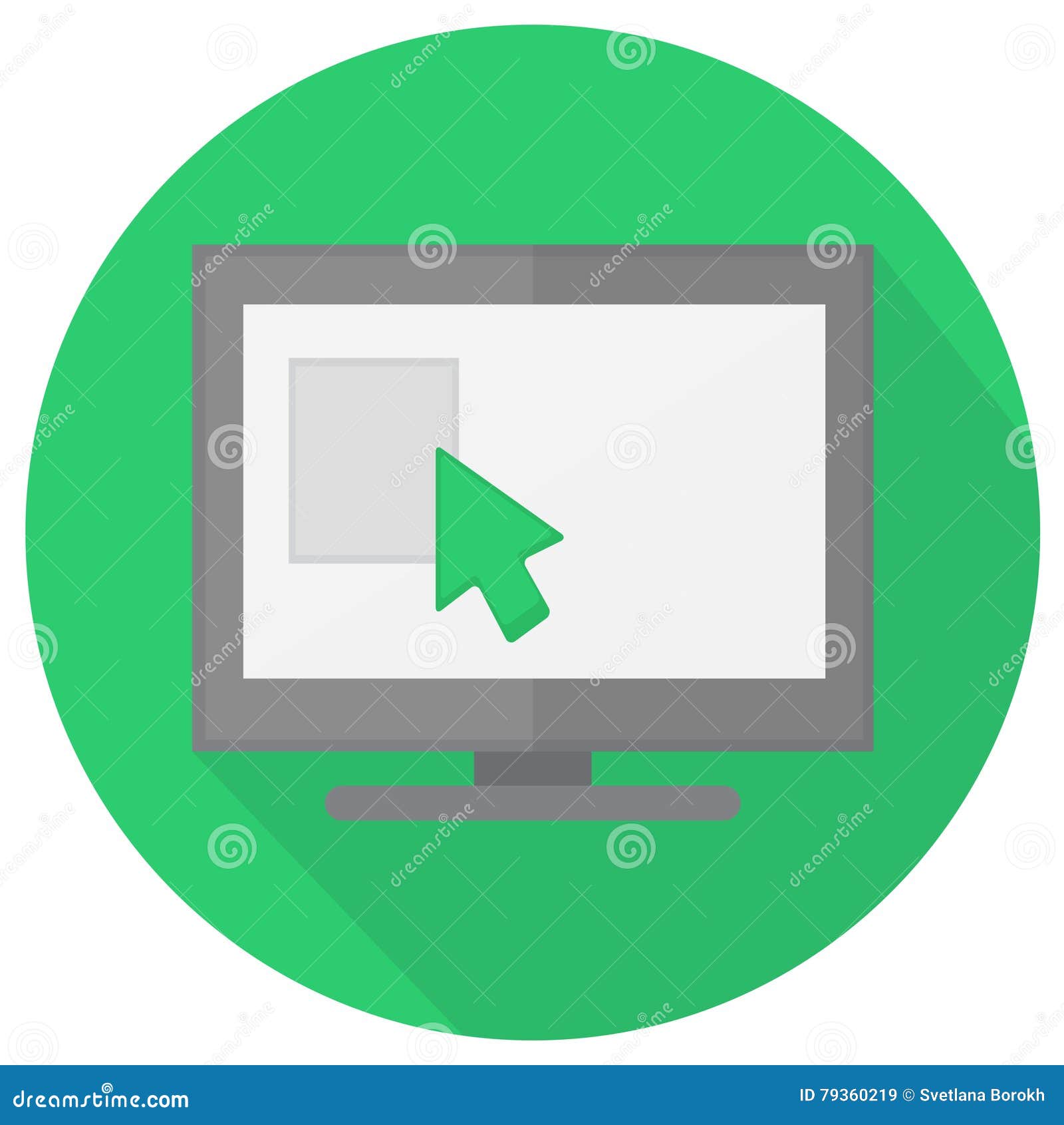 Icon Computer Screen, Flat Style, Vector Illustration Stock Vector ...