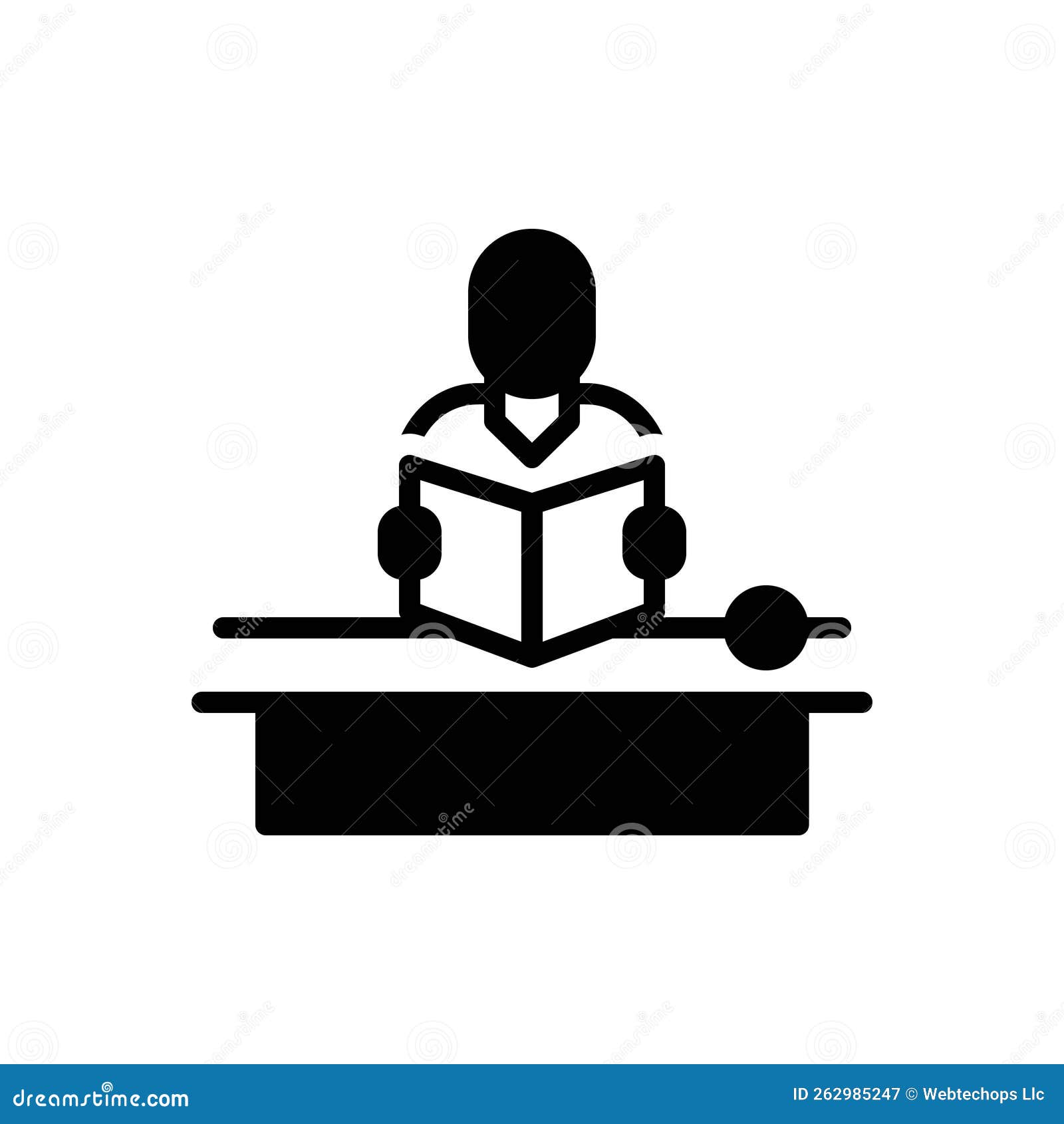 Black Solid Icon for Concentrate, Knowledge and Study Stock Vector ...