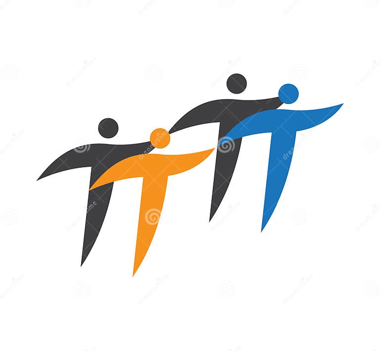 Icon Concept with Two Person Stock Vector - Illustration of family ...