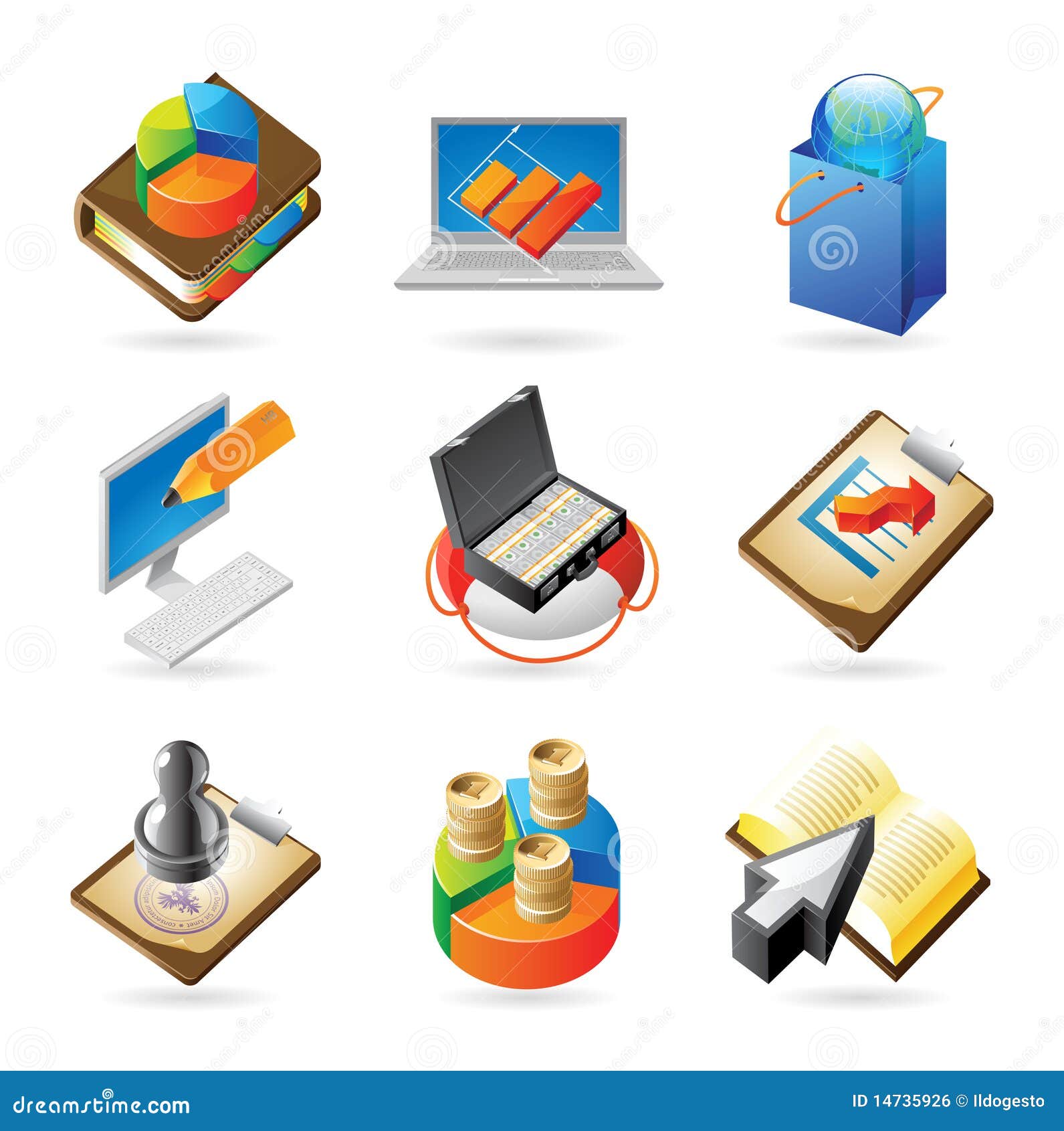 Icon concepts for business stock vector. Illustration of design - 14735926