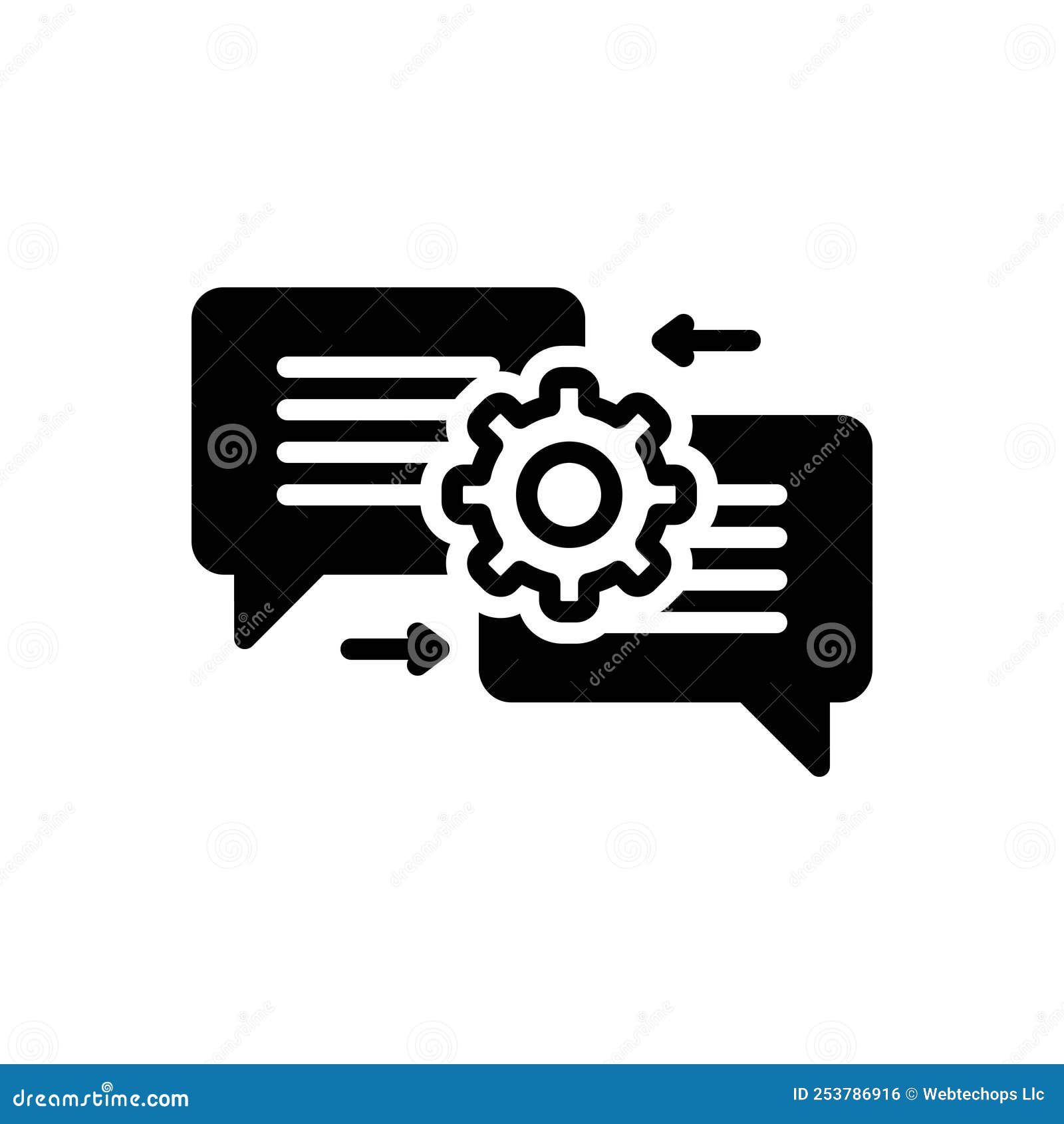 Black Solid Icon for Conceptual, Creative and Gear Stock Illustration ...