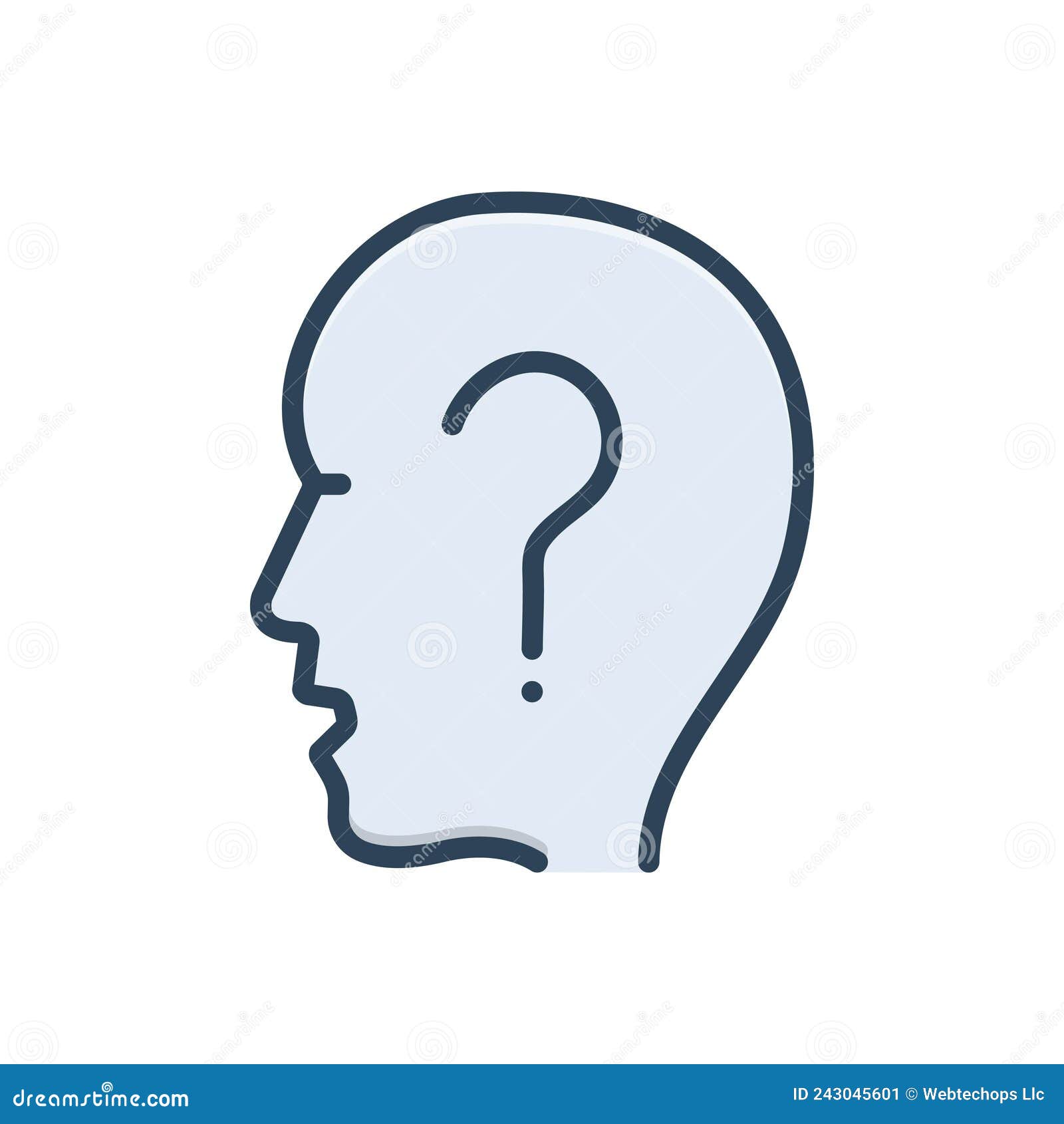 Color Illustration Icon for Concerned, Anxious and Distressed Stock ...