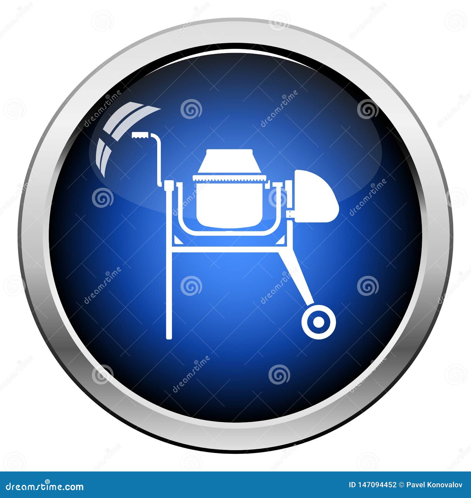 Icon of Concrete Mixer stock vector. Illustration of engineering ...