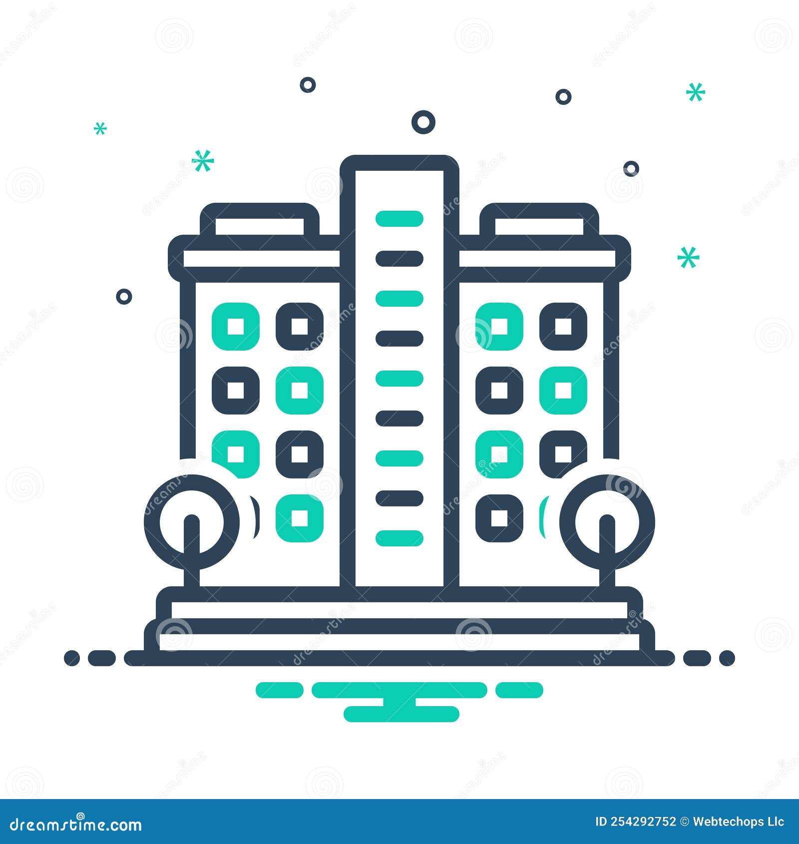 Mix Icon For Condos, Multistory And Building Stock Photography ...