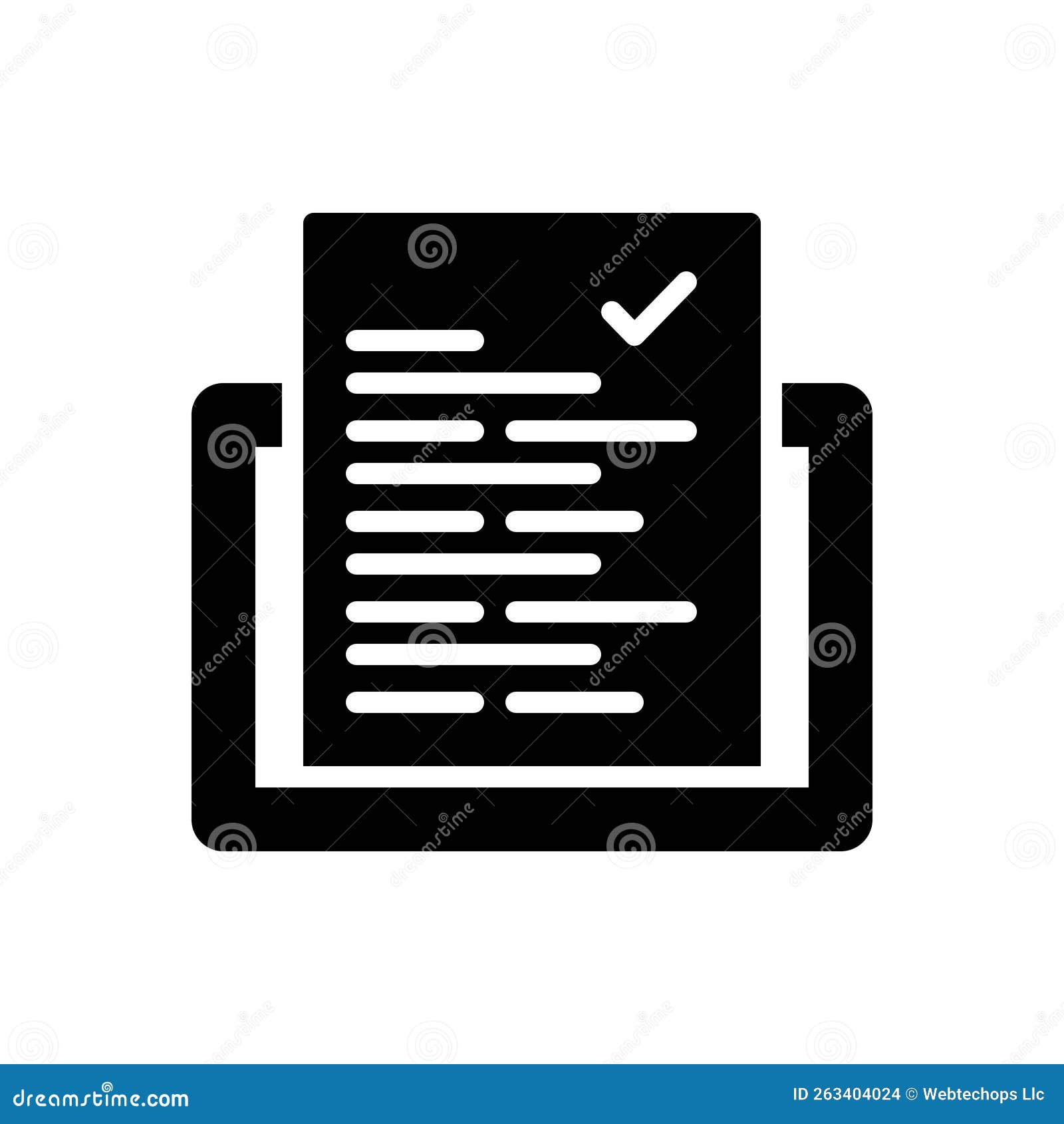 Black Solid Icon for Conducted, Guided and Clipboard Stock Vector ...
