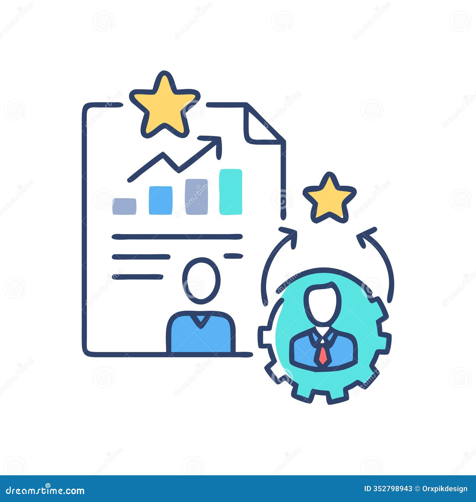 Icon for Conducting Employee Performance Reviews Stock Vector ...