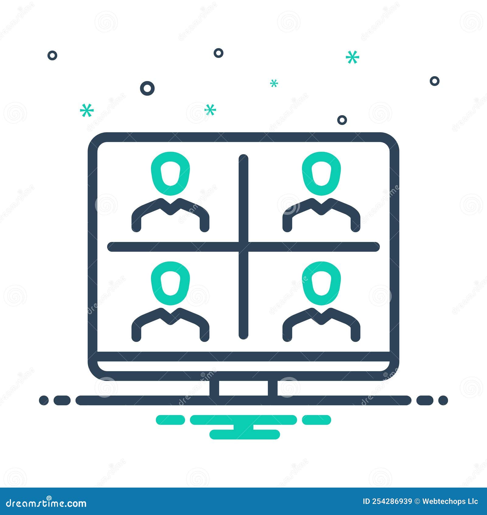 Mix Icon for Conferences, Convention and Consultation Stock Vector ...