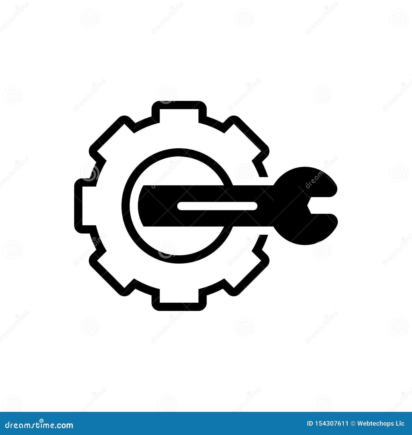 Black Solid Icon for Config, Customize and Setting Stock Vector ...