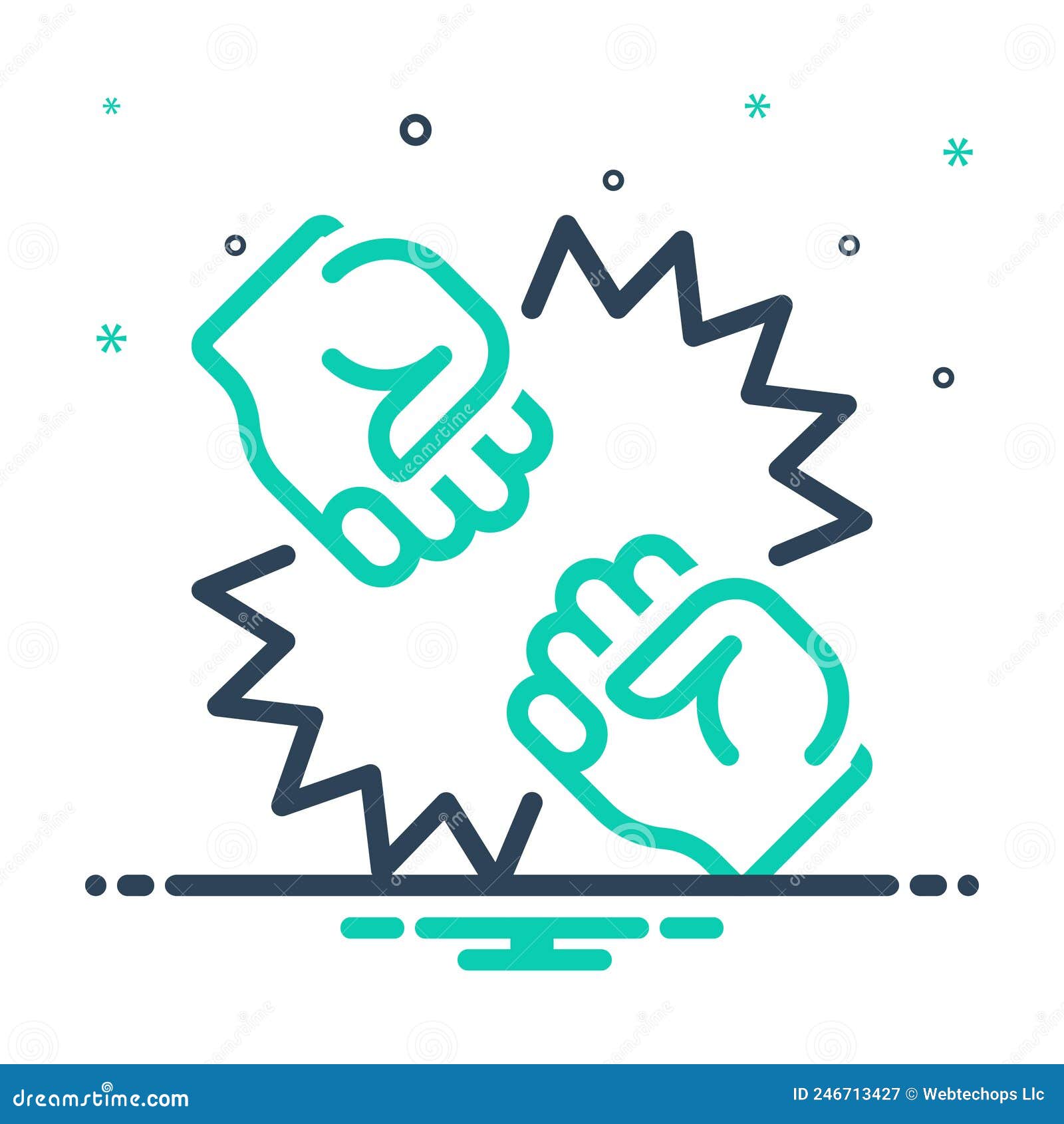 Mix Icon for Conflict, Quarrel and Struggle Stock Illustration ...