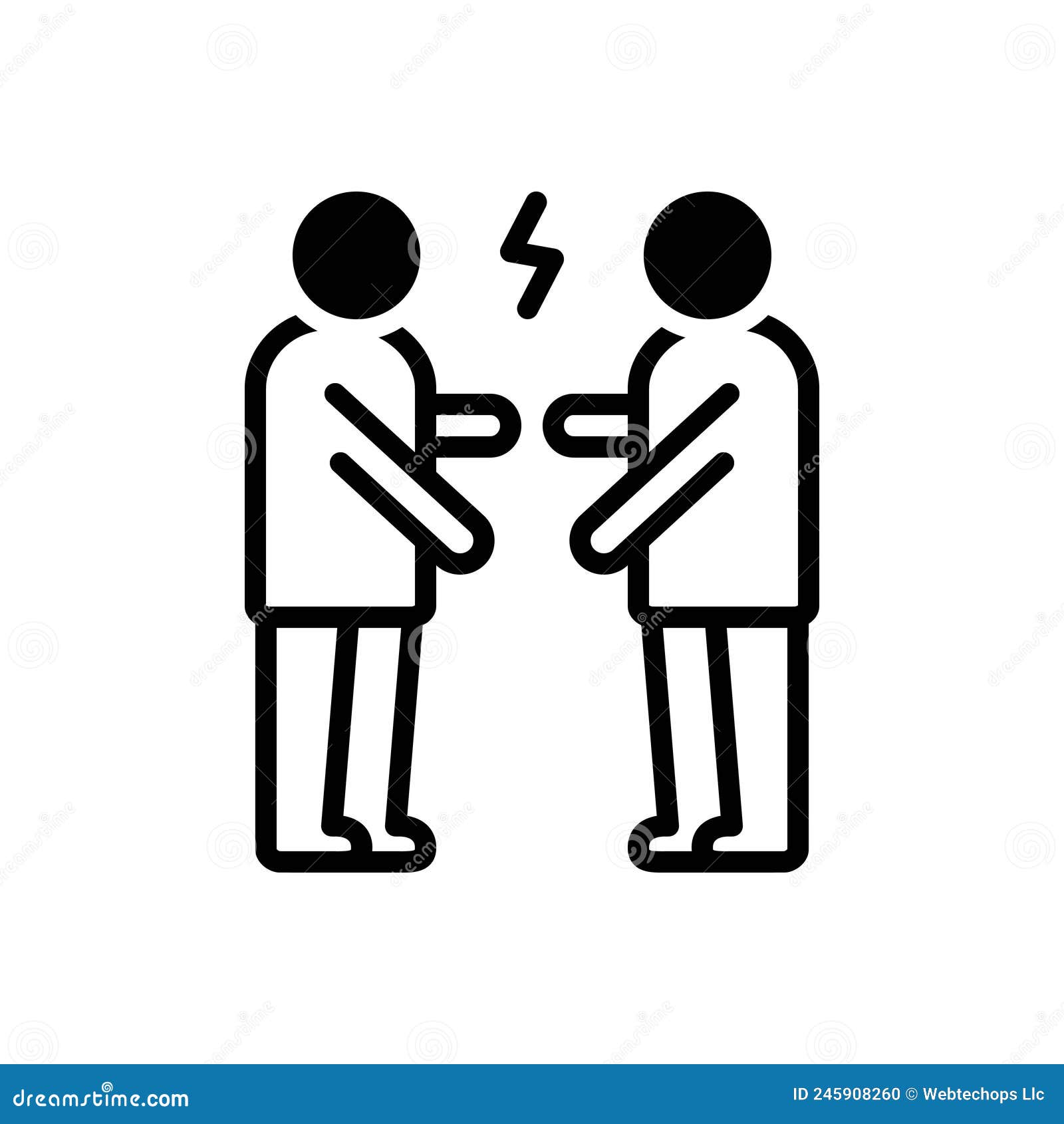 Black Solid Icon for Confront, Face and Encounter Stock Vector ...