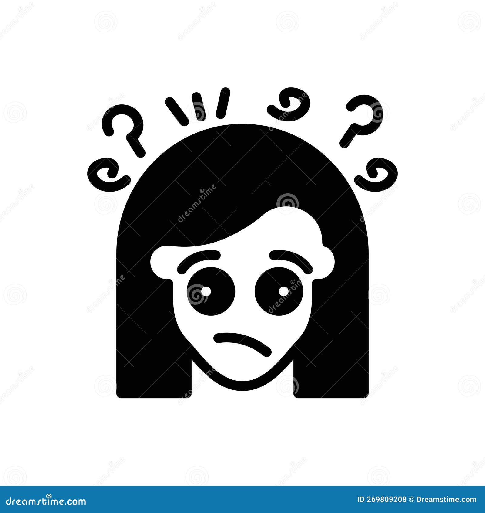 Black Solid Icon for Confusion, Turbulence and Pendulous Stock Vector ...