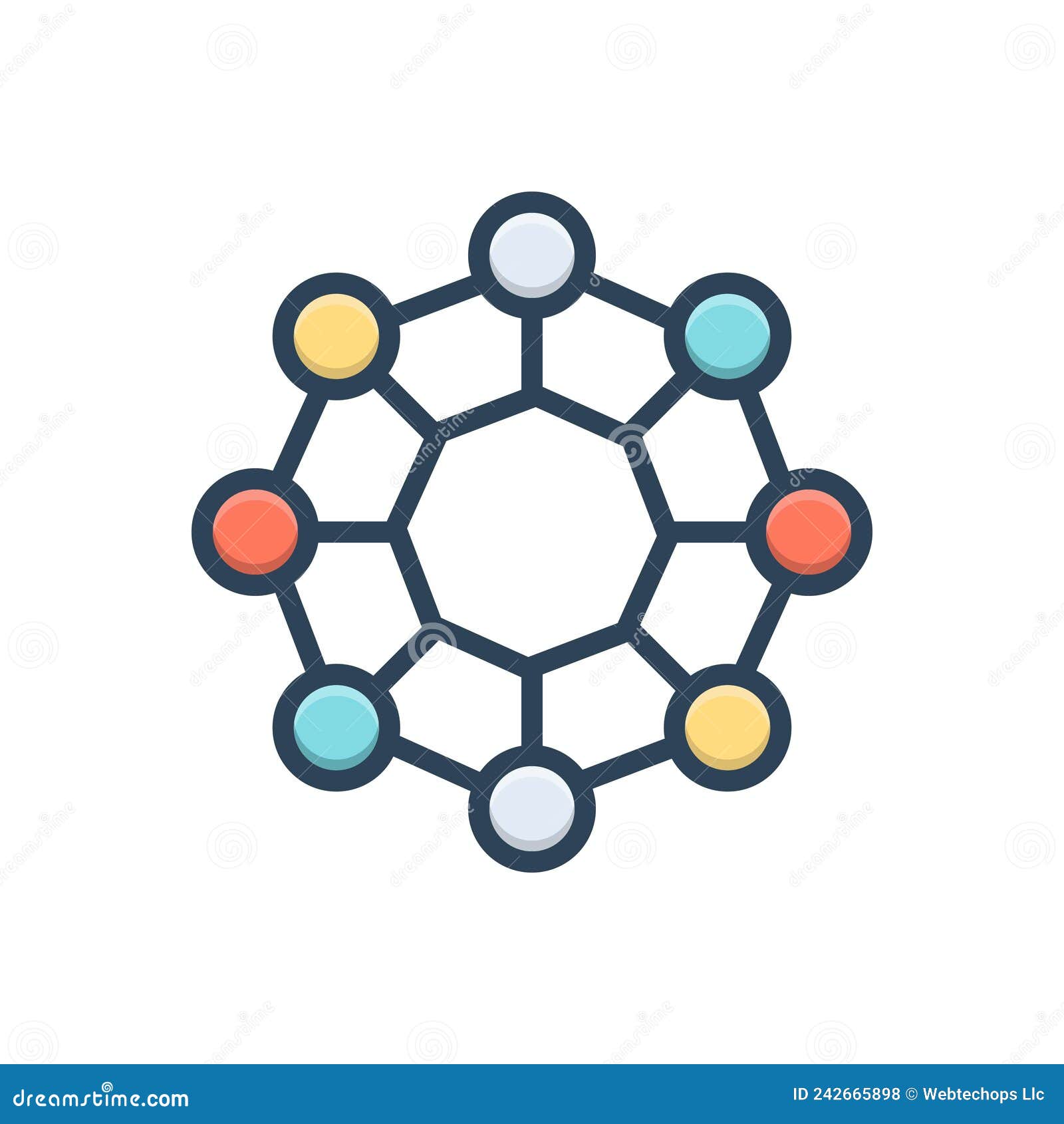 Color Illustration Icon for Connect, Circle and Connection Stock Vector ...