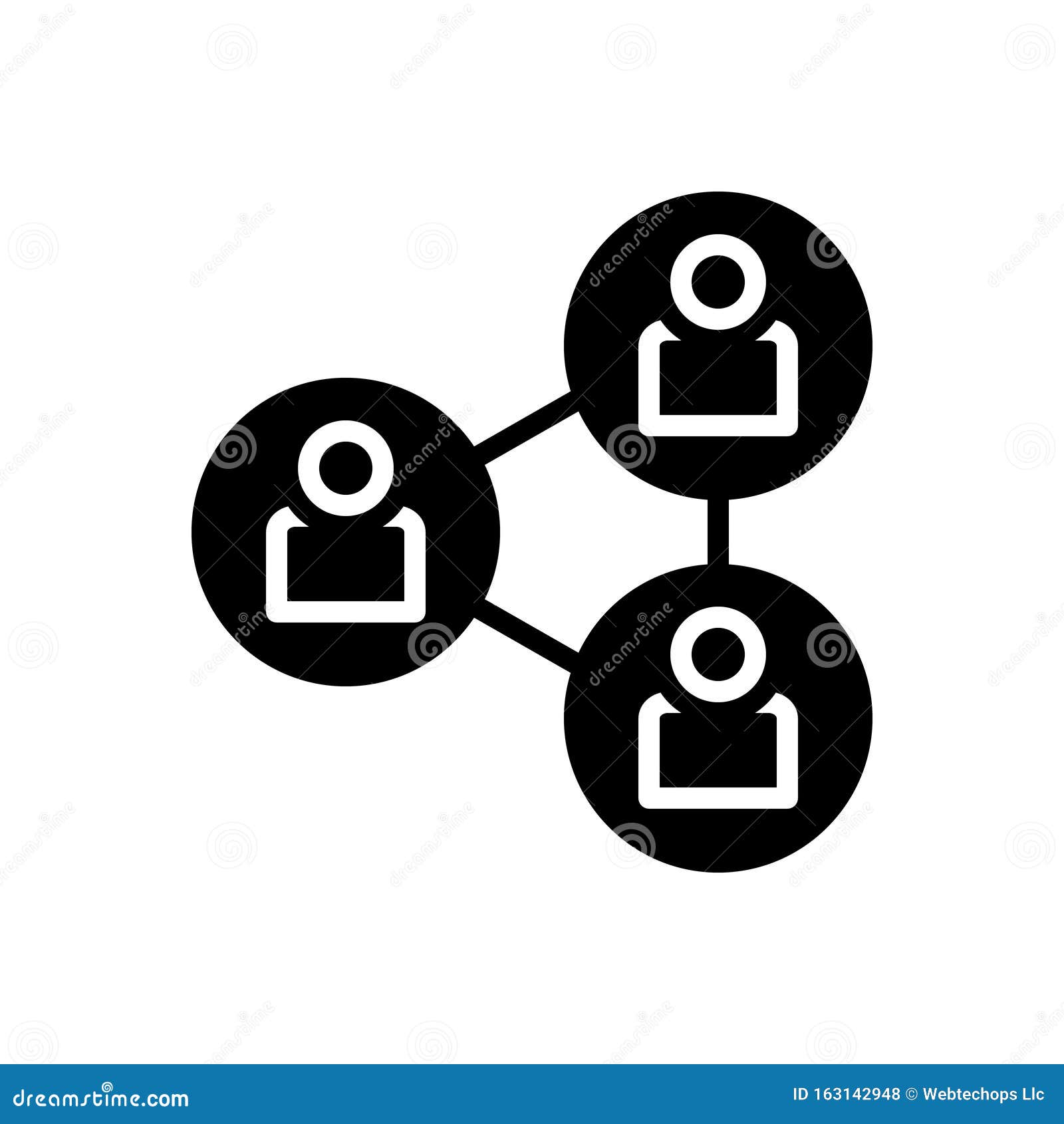 Black Solid Icon for Connection, Association and Bond Stock Vector ...