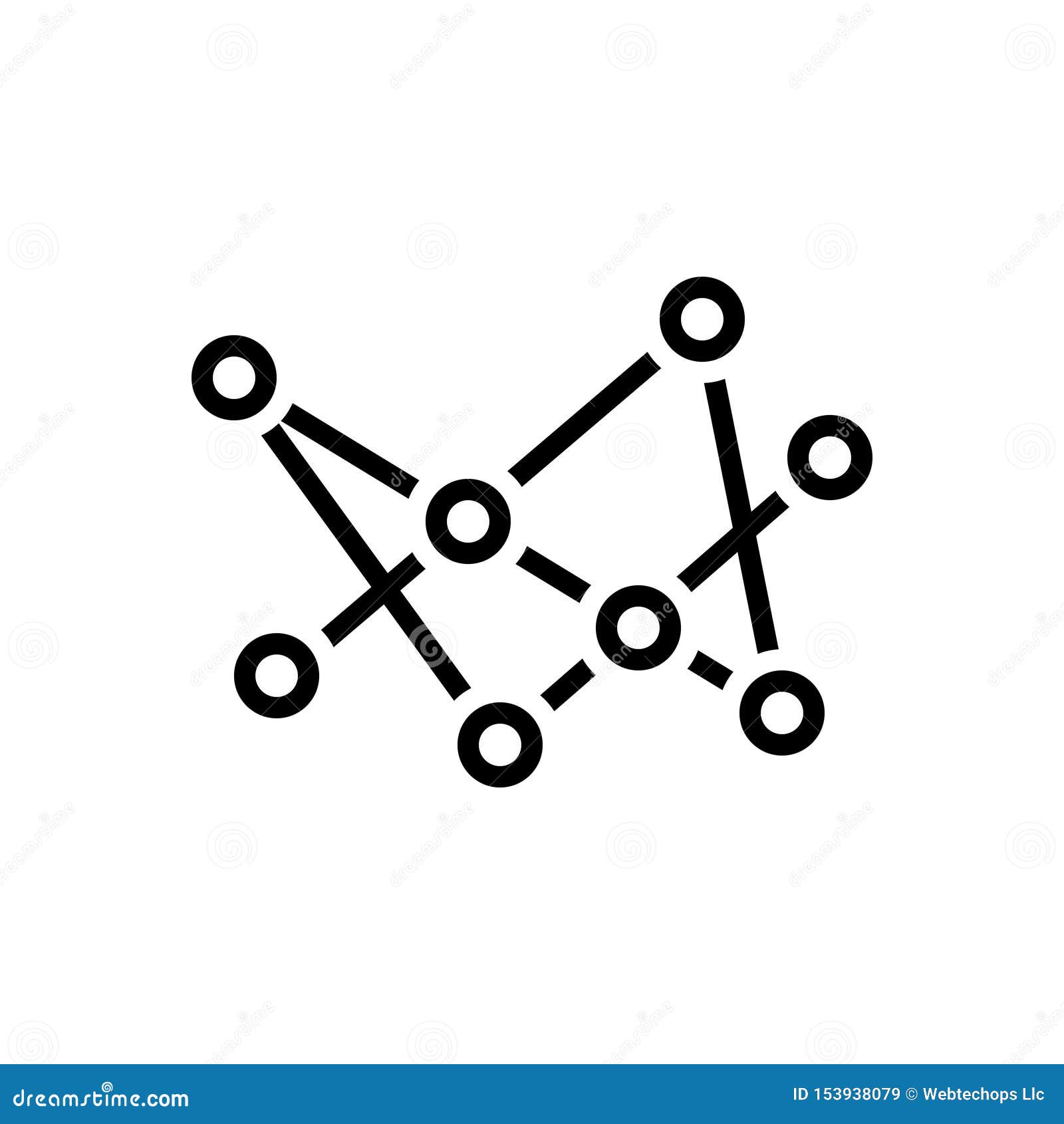 Black Line Icon for Connection, Connect and Community Stock ...