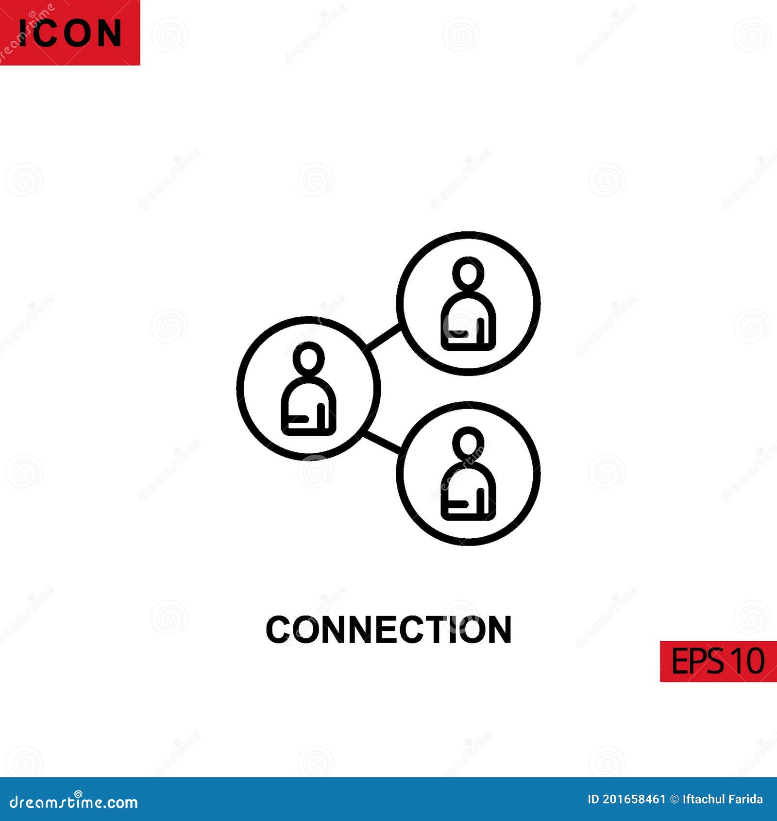 Icon Connection. Outline, Line or Linear Vector Icon Symbol Sign ...