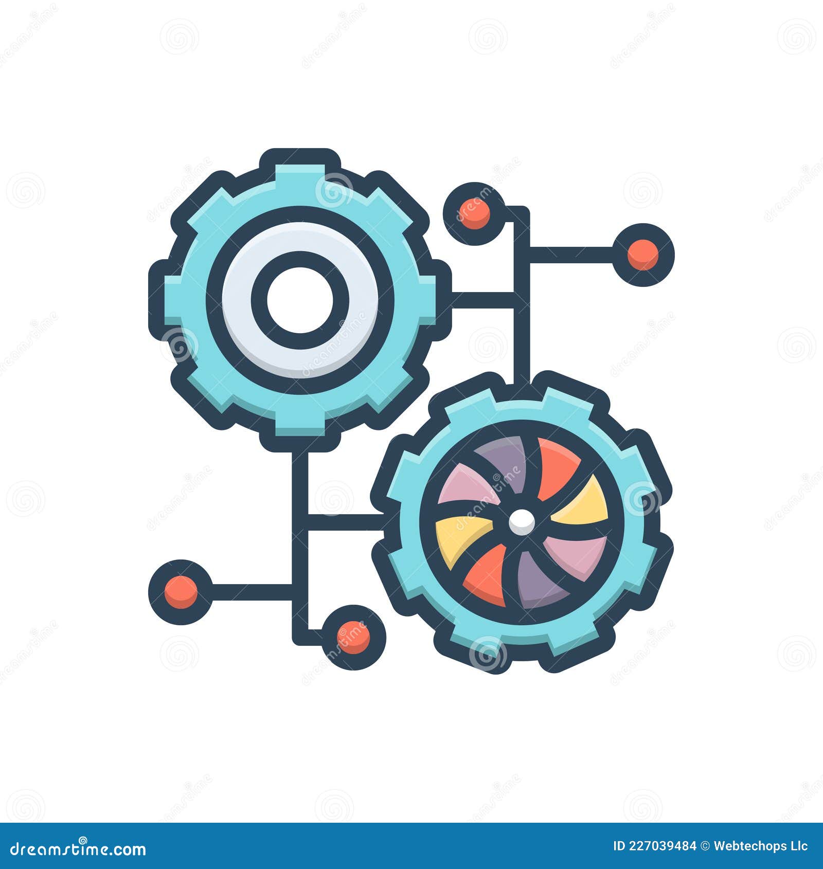 Color Illustration Icon for Connection Process, Connection and ...