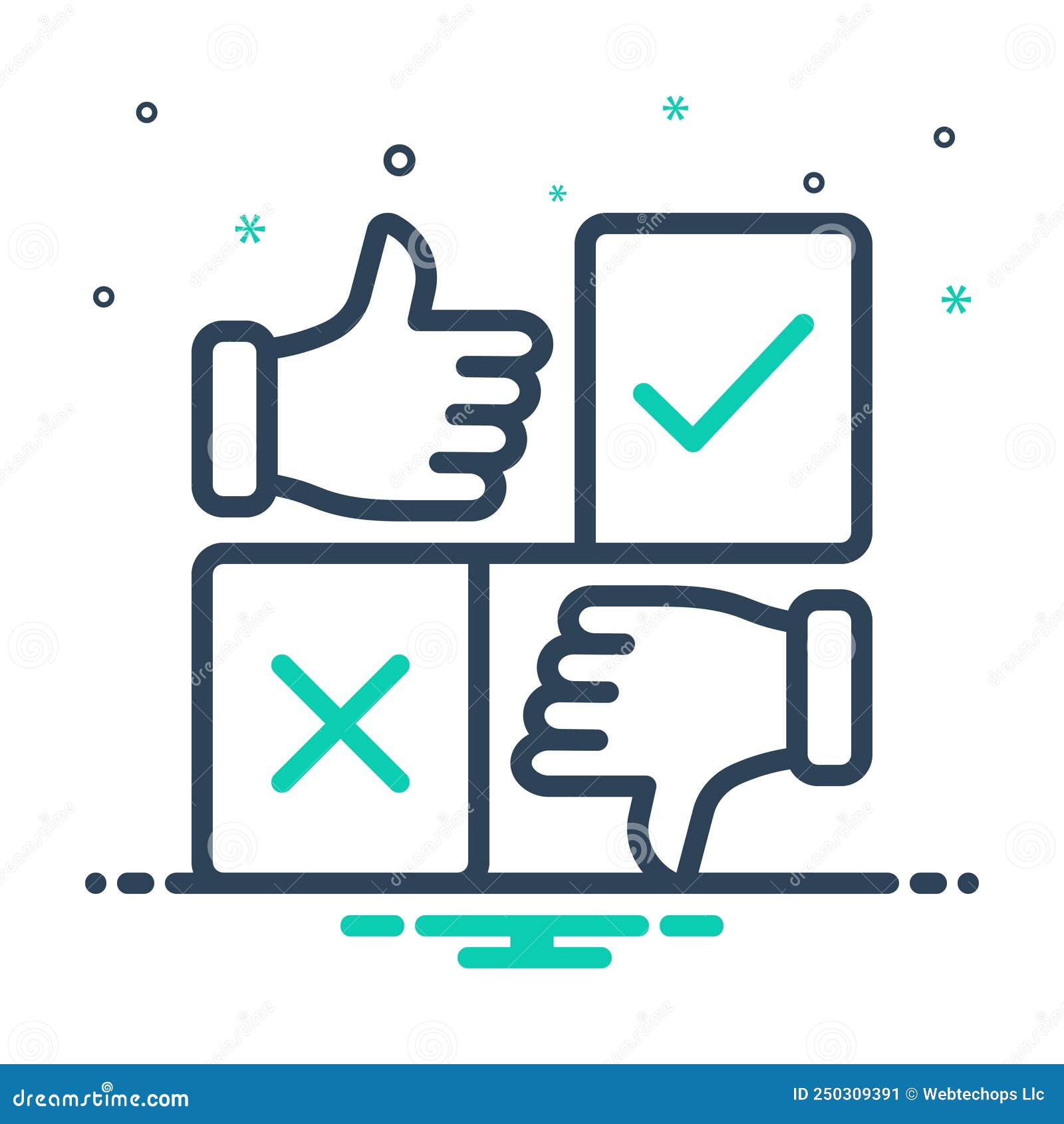 Mix Icon for Consequence, Result and Outcome Stock Illustration - Illustration of logo, symbol ...