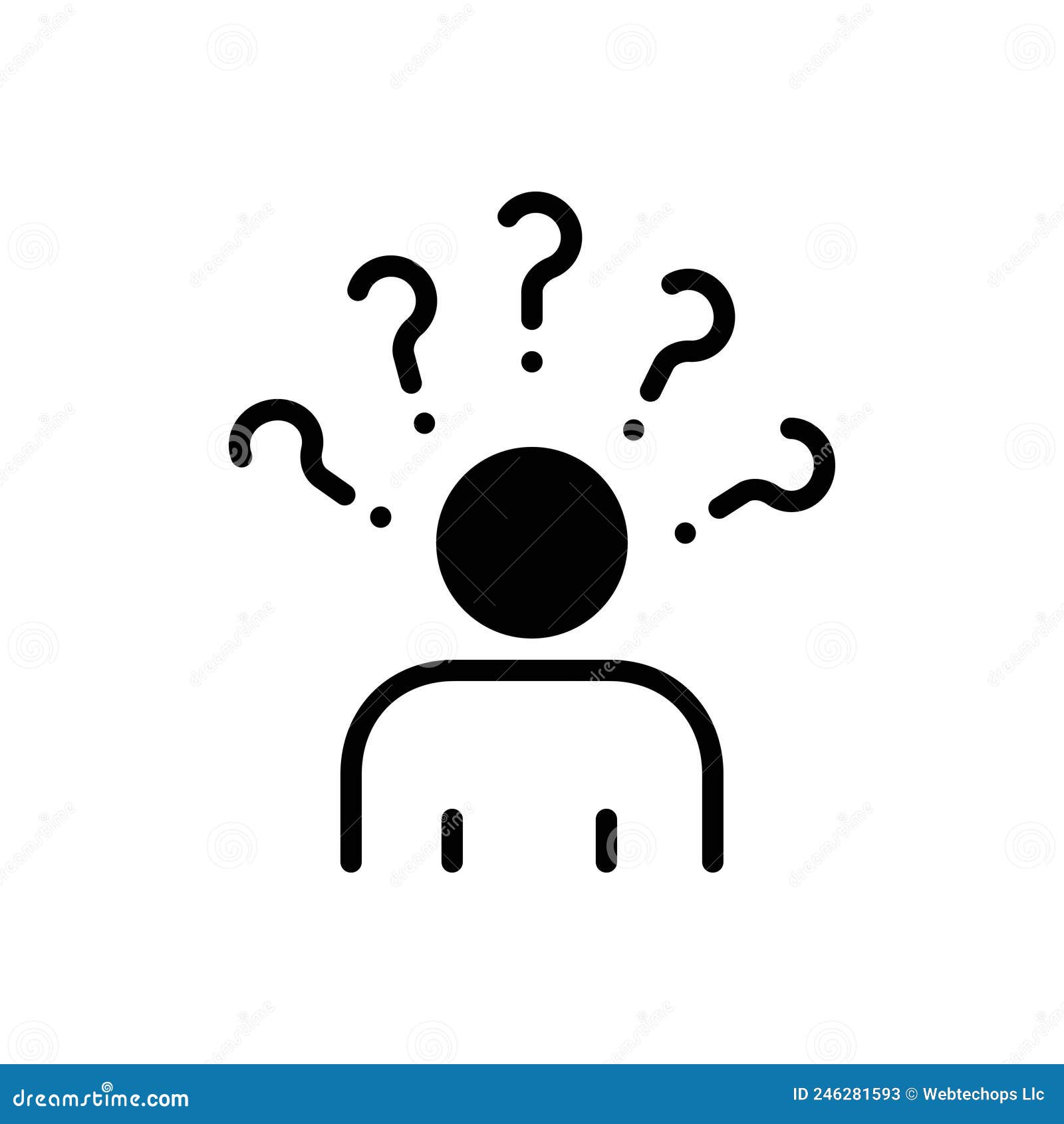 Black Solid Icon for Consideration, Why and Question Stock Vector ...