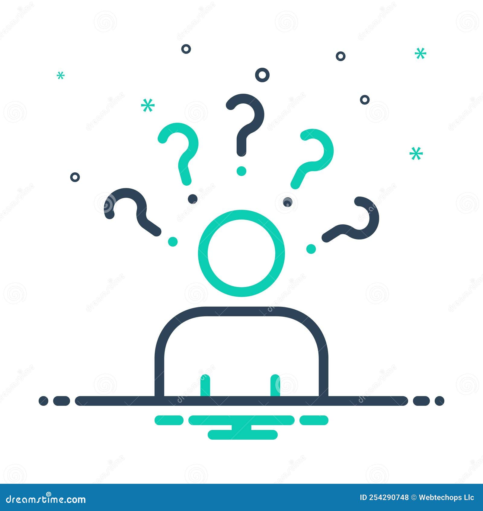 Mix Icon for Consideration, Why and Question Stock Vector ...