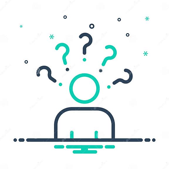 Mix Icon for Consideration, Why and Question Stock Vector ...