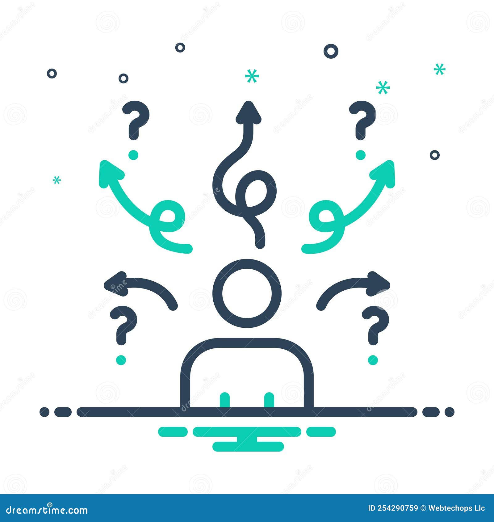 Mix Icon for Consideration, Why and Question Stock Vector ...