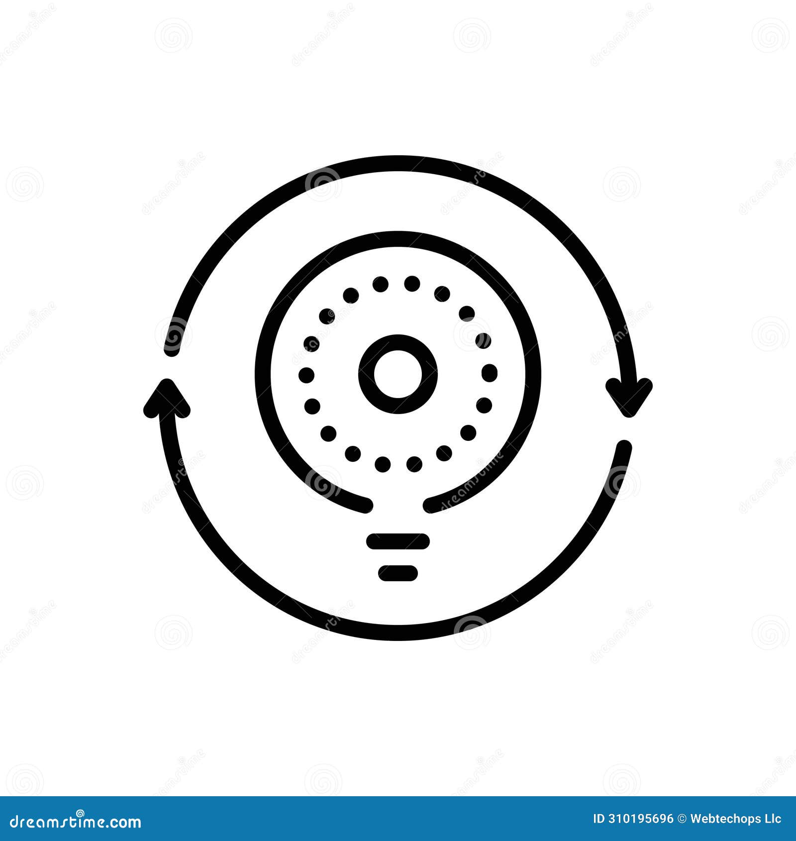 Black Line Icon for Consistency, Fixture and Circular Stock Vector ...