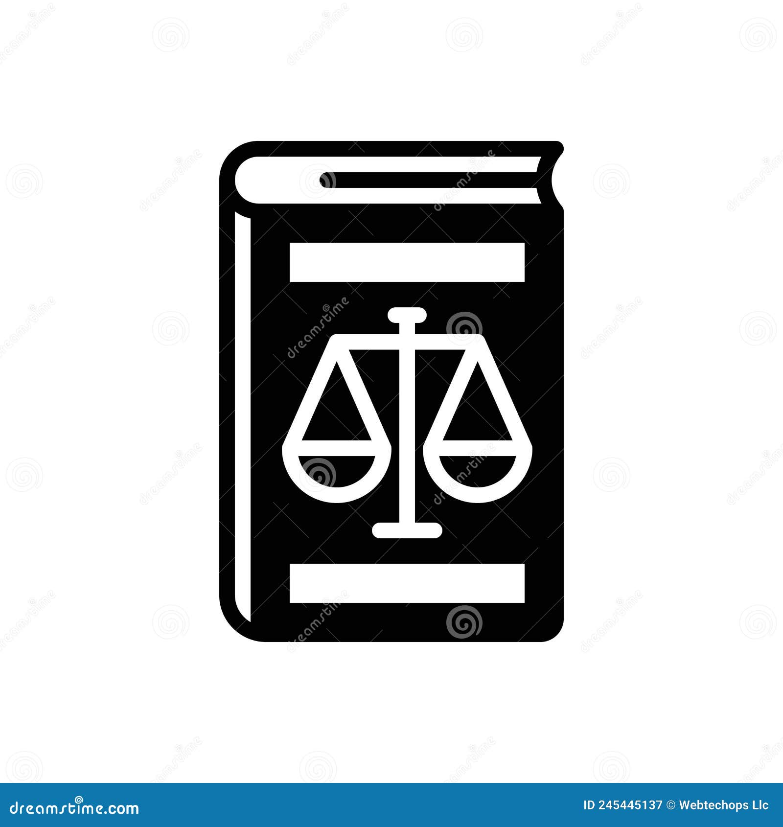 Black Solid Icon for Constitution, Book and Law Stock Vector ...