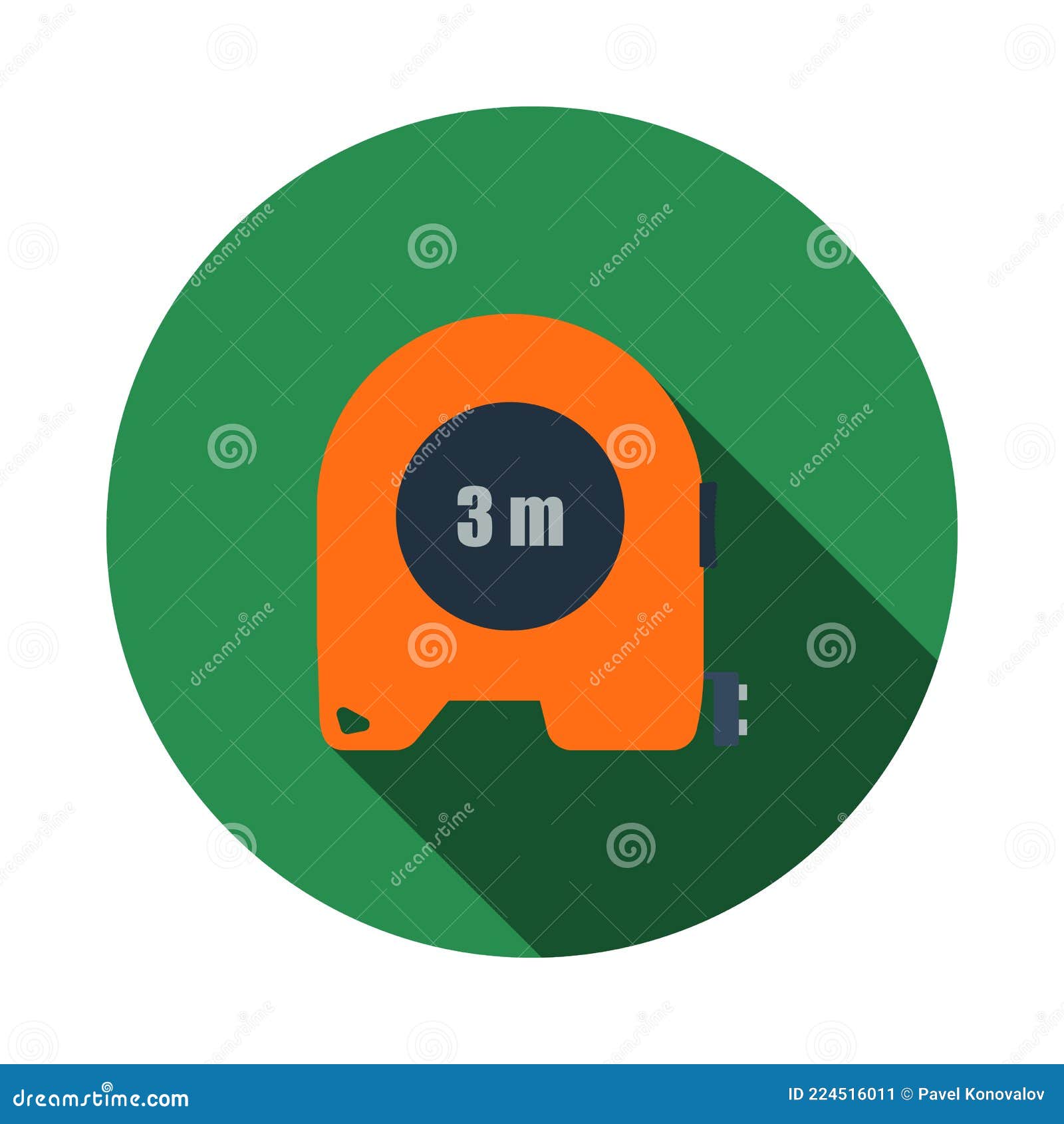 Icon Of Constriction Tape Measure Vector Illustration | CartoonDealer ...
