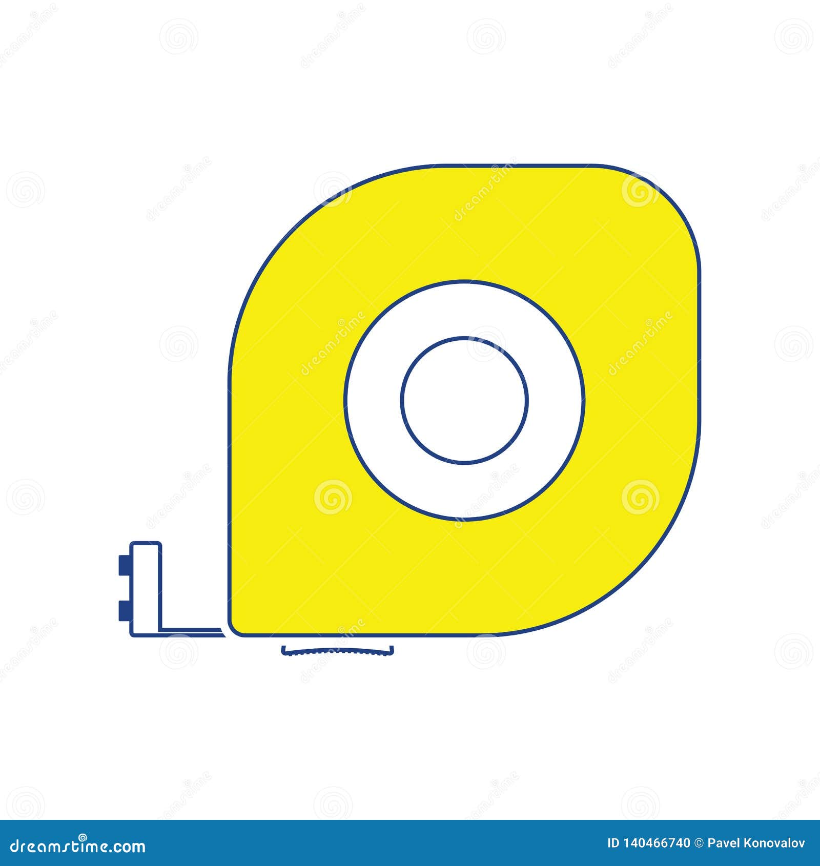 Icon Of Constriction Tape Measure Cartoon Vector | CartoonDealer.com ...