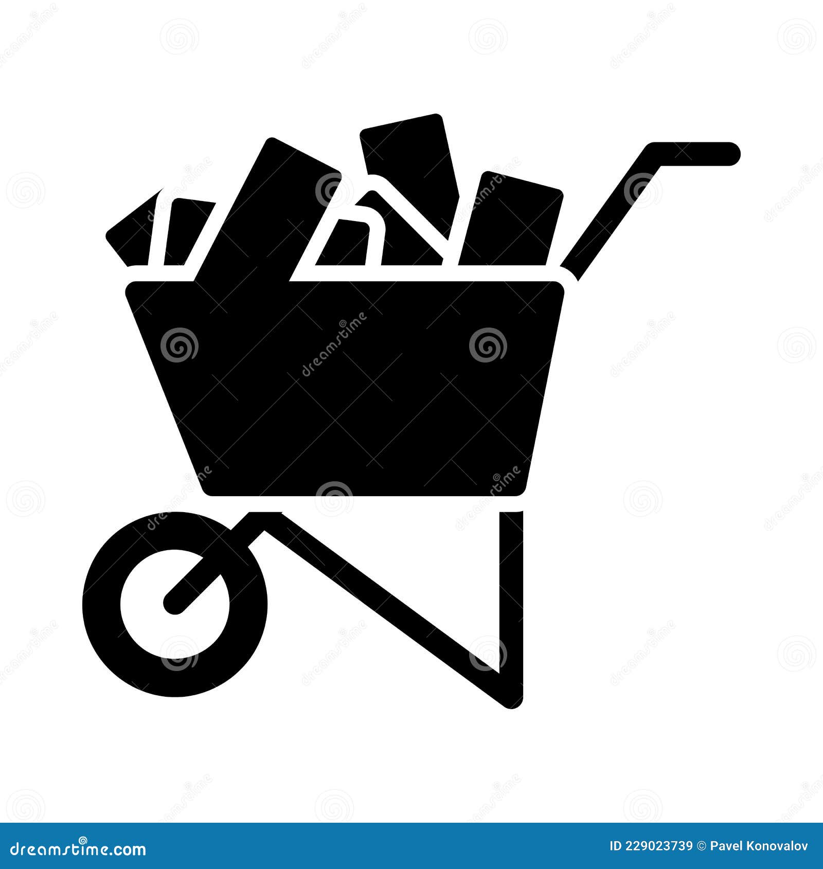 Icon of Construction Cart stock vector. Illustration of cart - 229023739