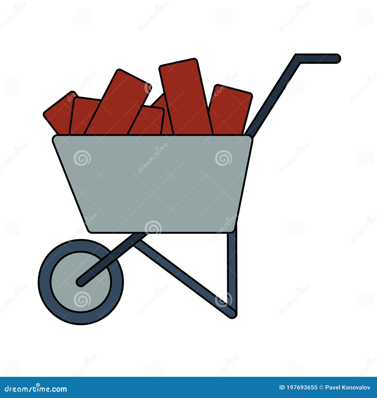 Icon of Construction Cart stock vector. Illustration of transportation ...
